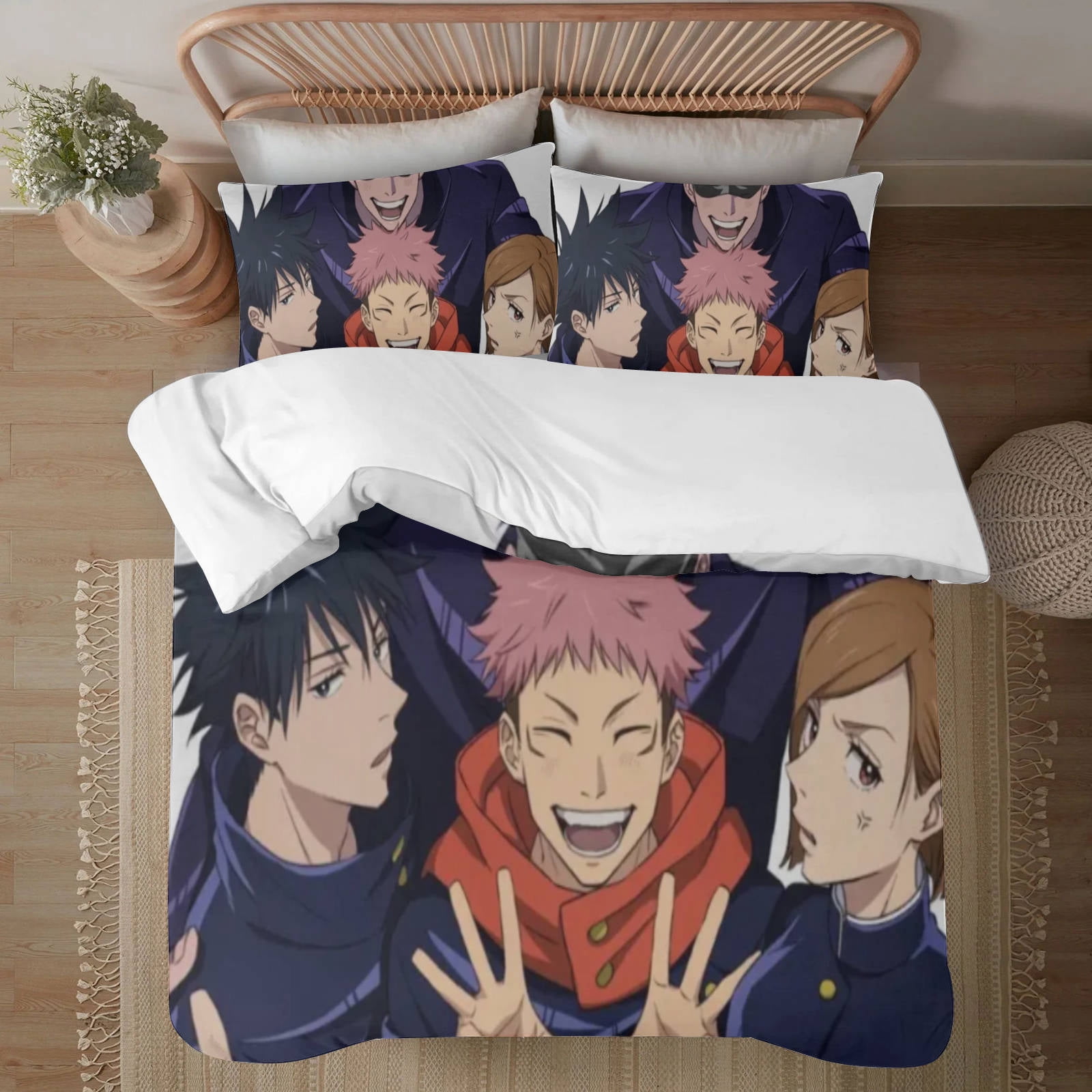 Jujutsu Kaisen 173*218CM Three Piece Bedding Set - Walmart.com