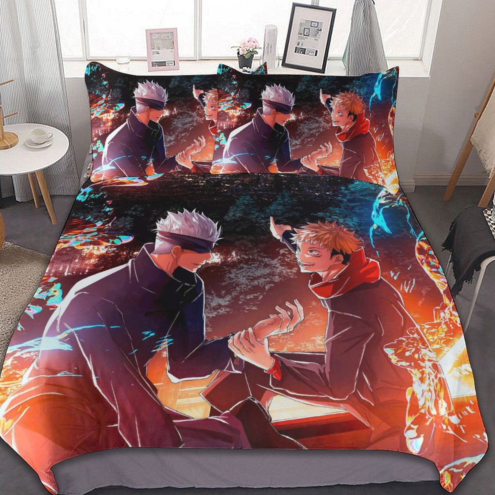 Jujutsu Kaisen 3 Piece Bedding Sets Decor Comforter Sets With One Duvet ...