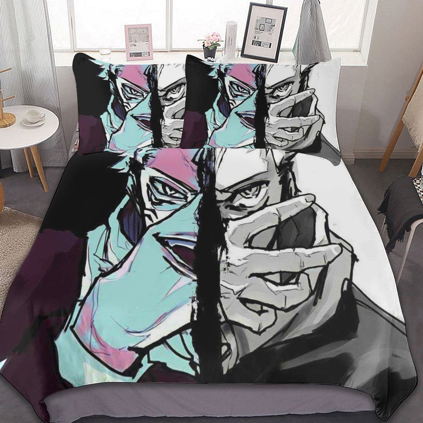 Jujutsu Kaisen 3 Piece Bedding Sets Decor Comforter Sets With One Duvet ...