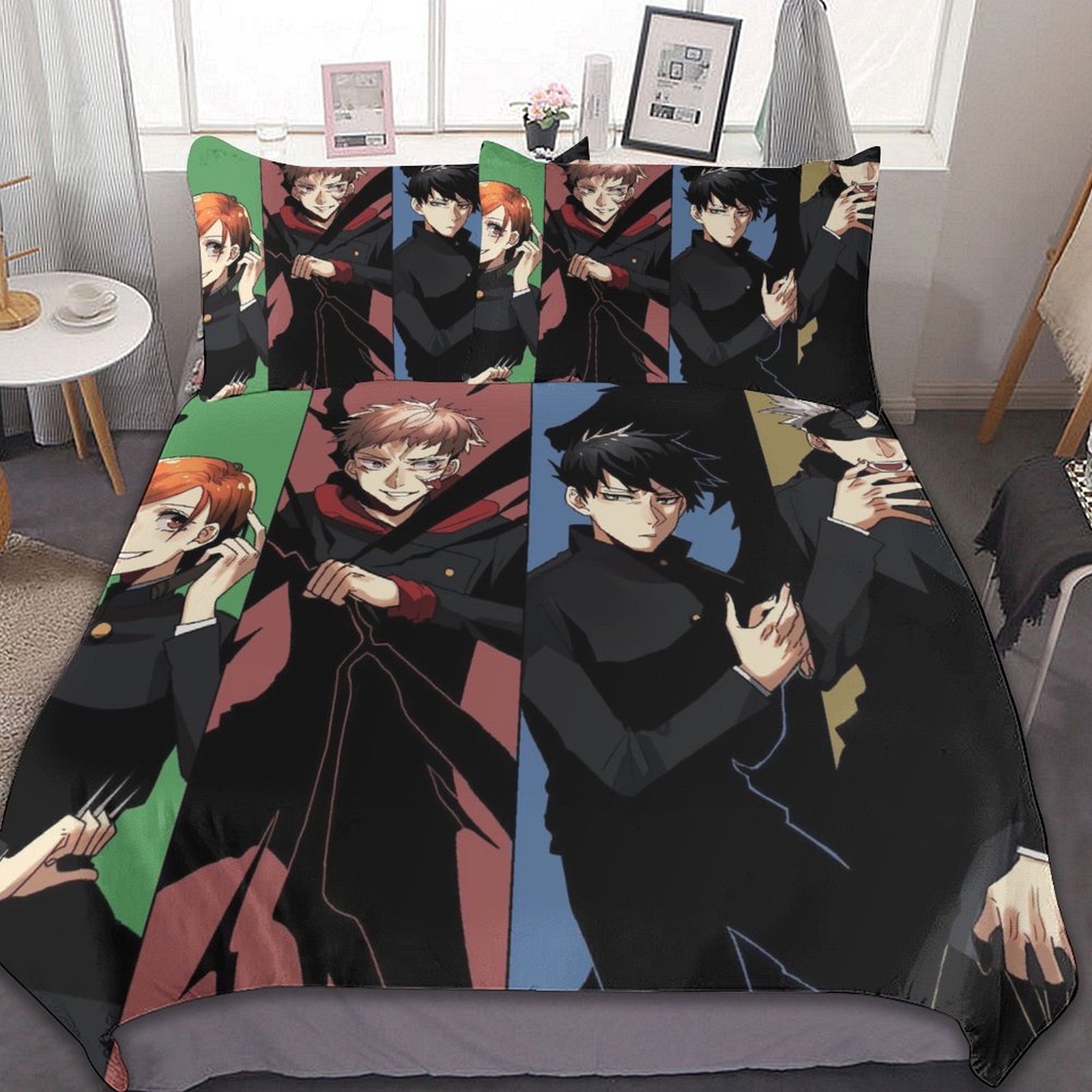 Jujutsu Kaisen 3 Piece Bedding Sets Decor Comforter Sets With One Duvet ...
