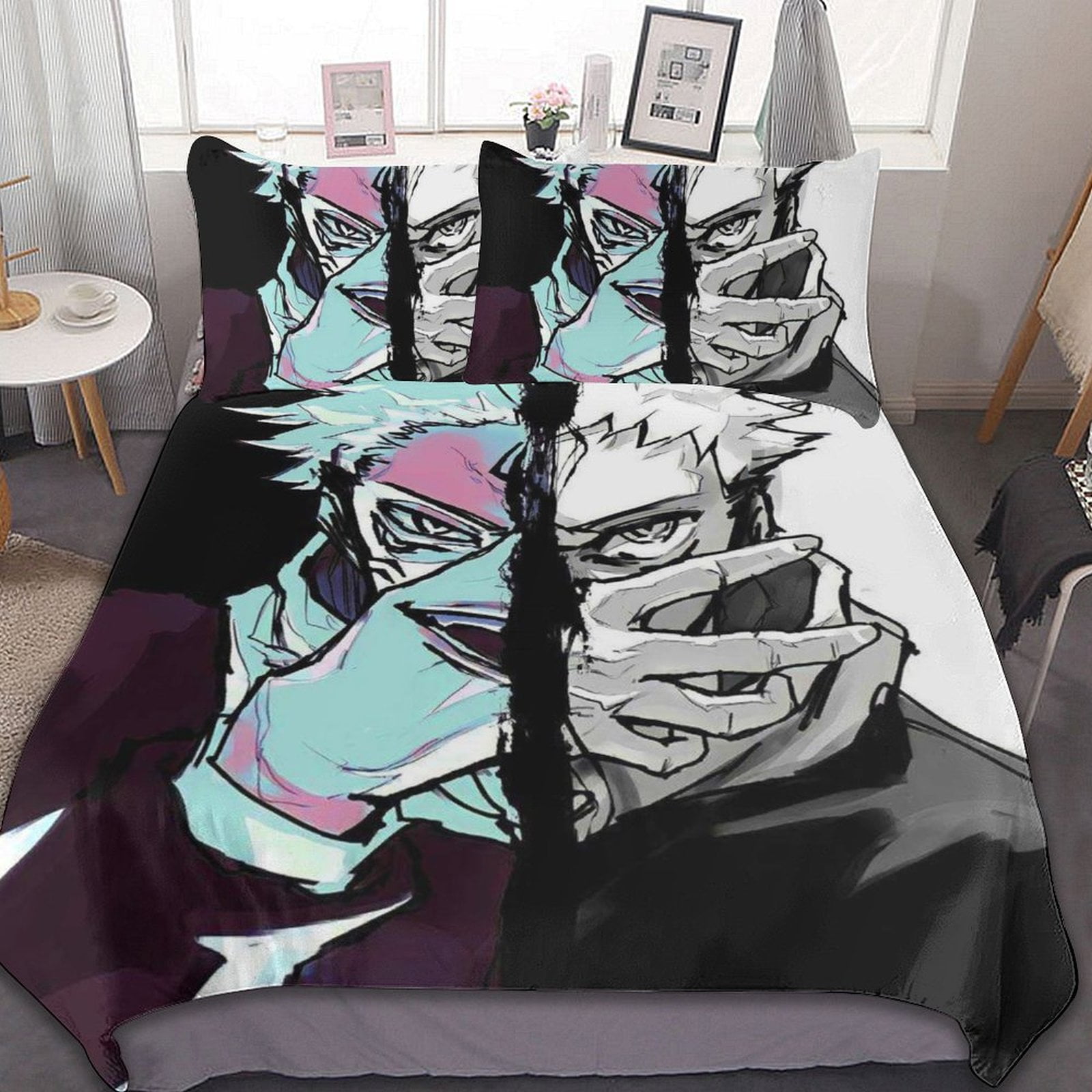 Jujutsu Kaisen 3 Piece Bedding Sets Decor Comforter Sets With One Duvet ...