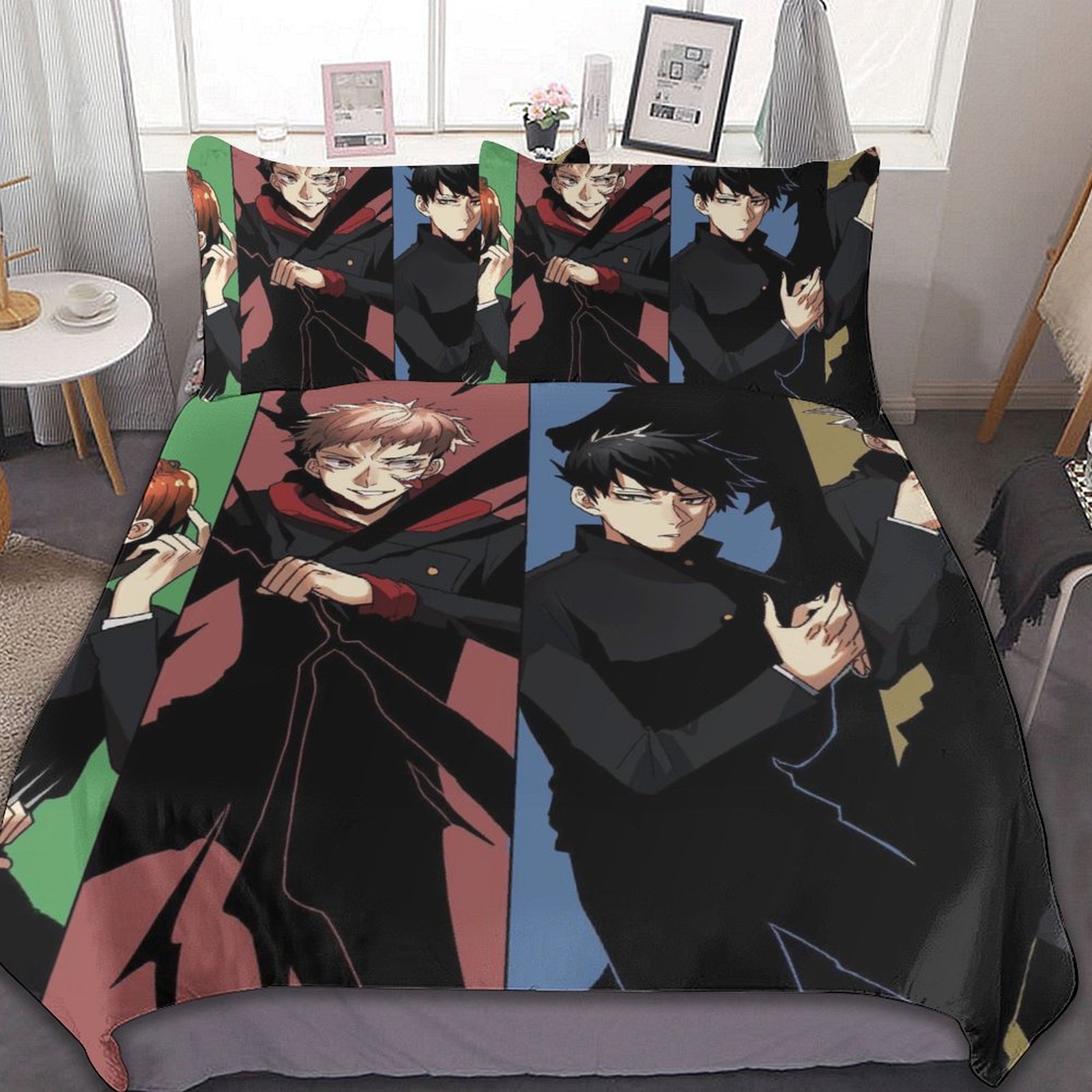 Jujutsu Kaisen 3 Piece Bedding Sets Decor Comforter Sets With One Duvet ...