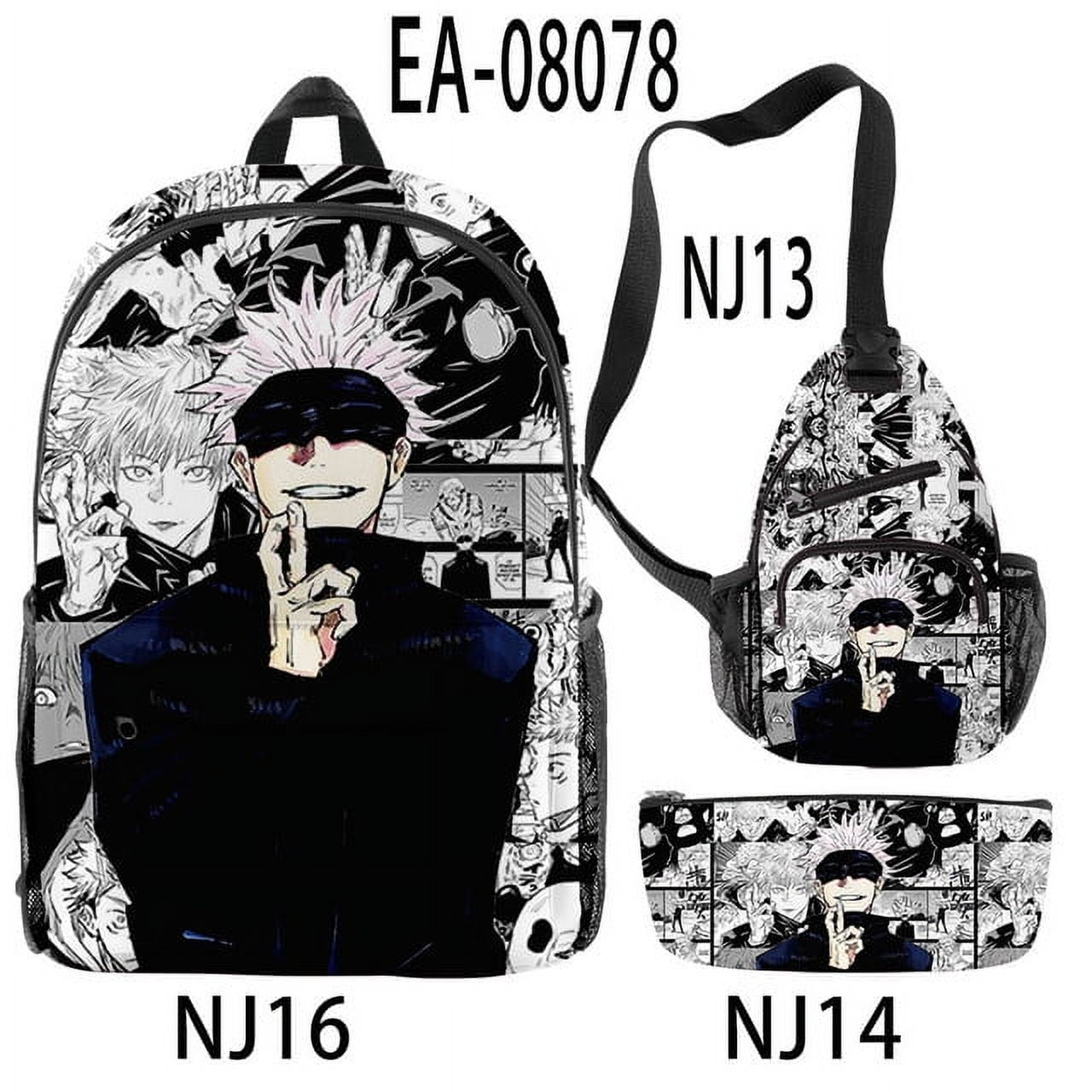 Jujutsu Kaisen 3Pcs/Set Anime Satoru Gojo Backpack 3D Printed Student ...