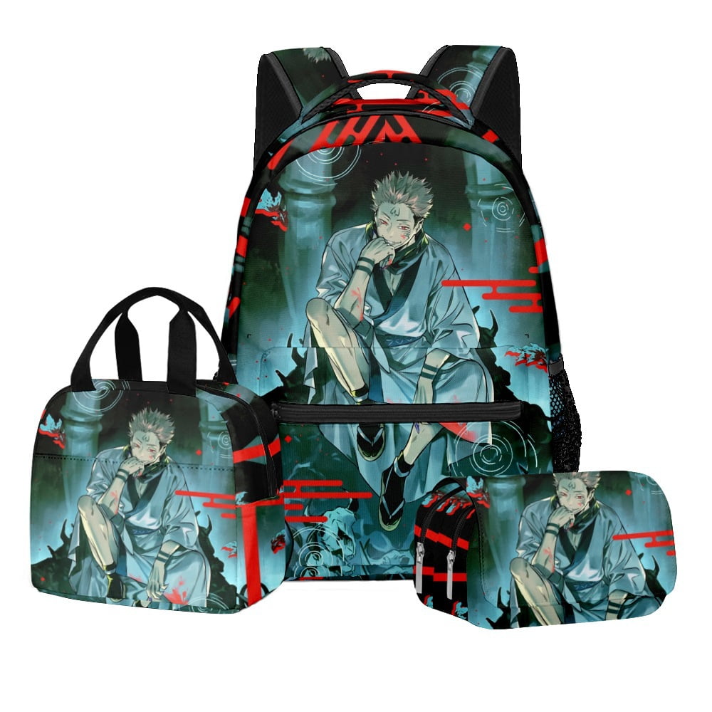 Jujutsu Kaisen 3pcs Backpack with Lunch Bag Satoru Gojo Backpack Set ...