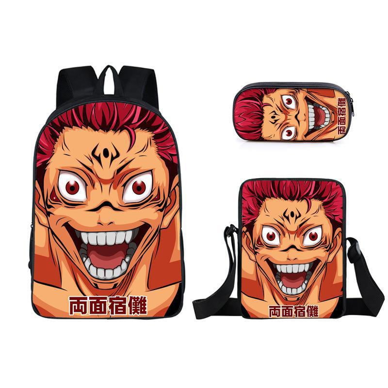 Jujutsu Kaisen 3pcs Backpack with Lunch Bag Satoru Gojo Backpack Set ...