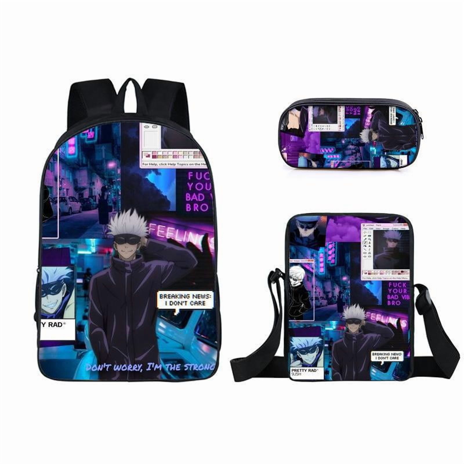 Jujutsu Kaisen 3pcs Backpack with Lunch Bag Satoru Gojo Backpack Set ...