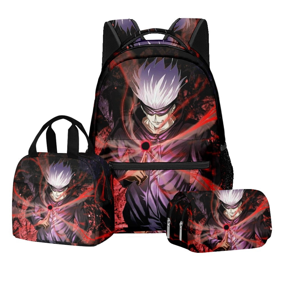 Jujutsu Kaisen 3pcs Backpack with Lunch Bag Satoru Gojo Backpack Set ...