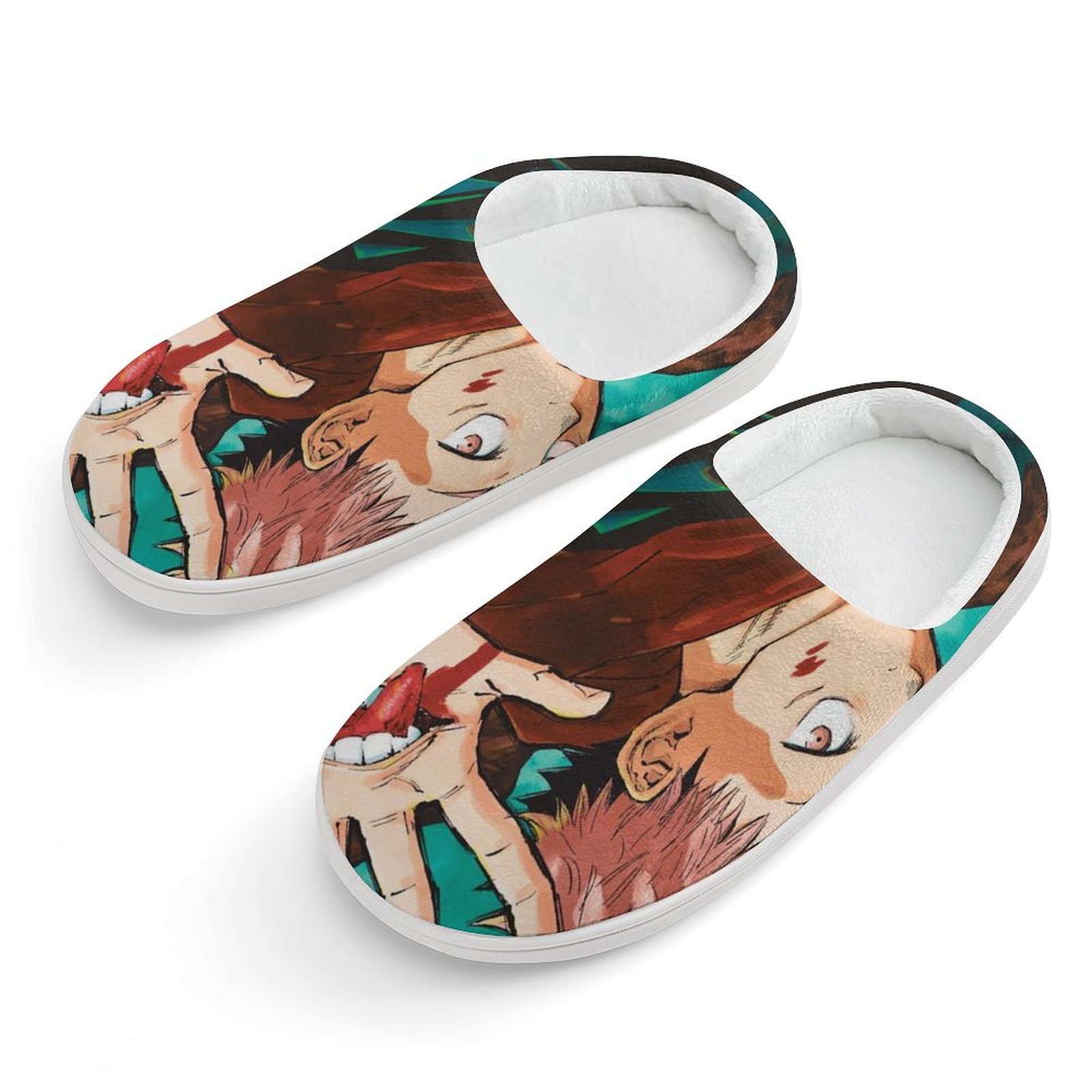 Jujutsu Kaisen Anime Cotton Slippers For Kids Winter Warm Soft Plush ...
