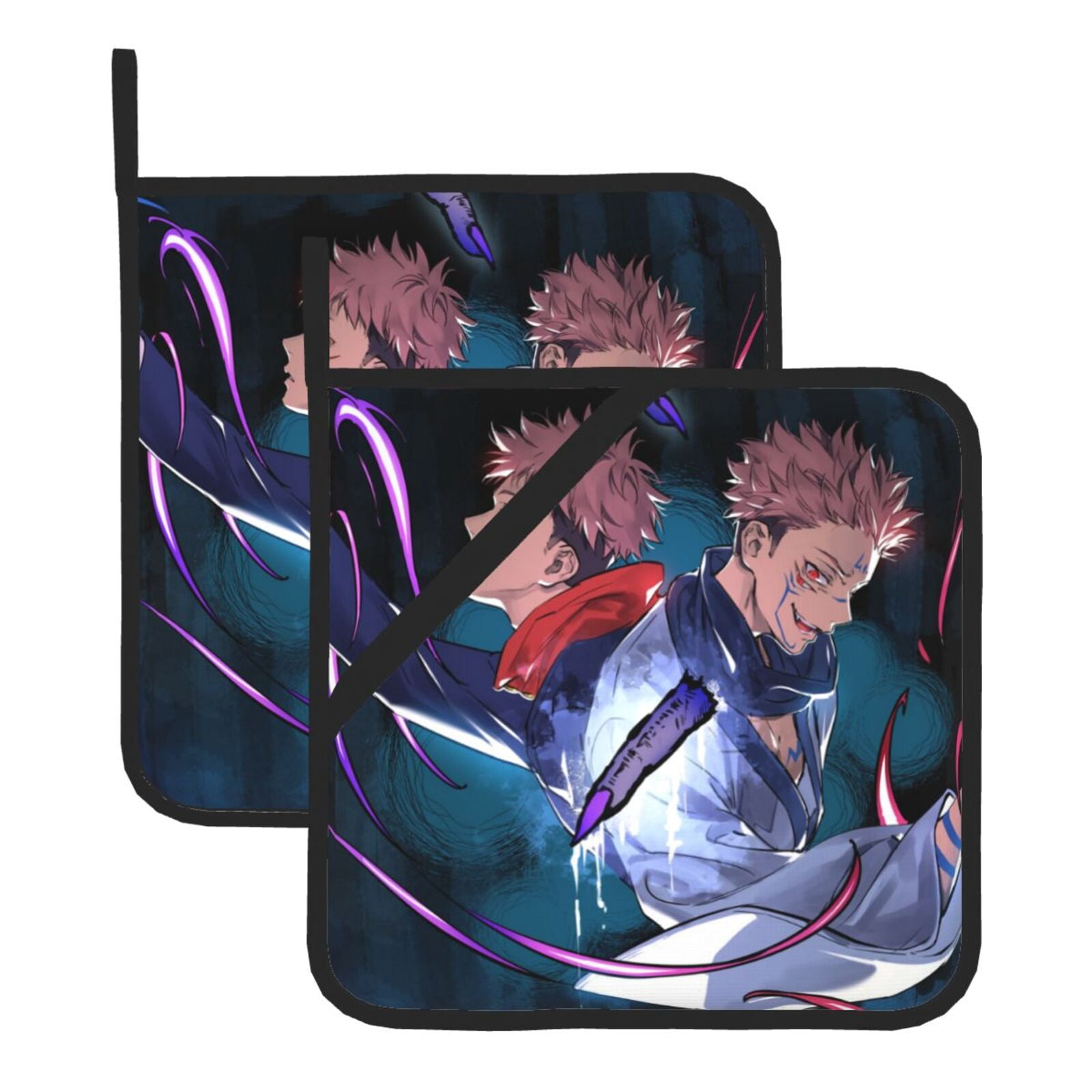 Jujutsu Kaisen Anime Heat Resistant Potholders 2-Piece Pot Holders Sets ...