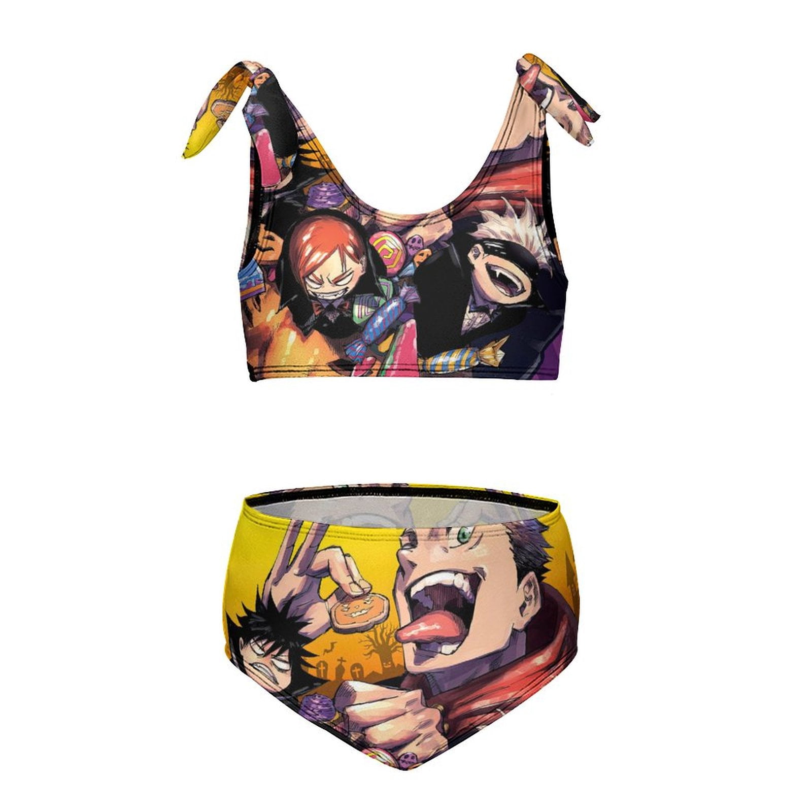 Jujutsu Kaisen Anime Kid's Swimwear Two Piece Swimsuit Summer Beach ...