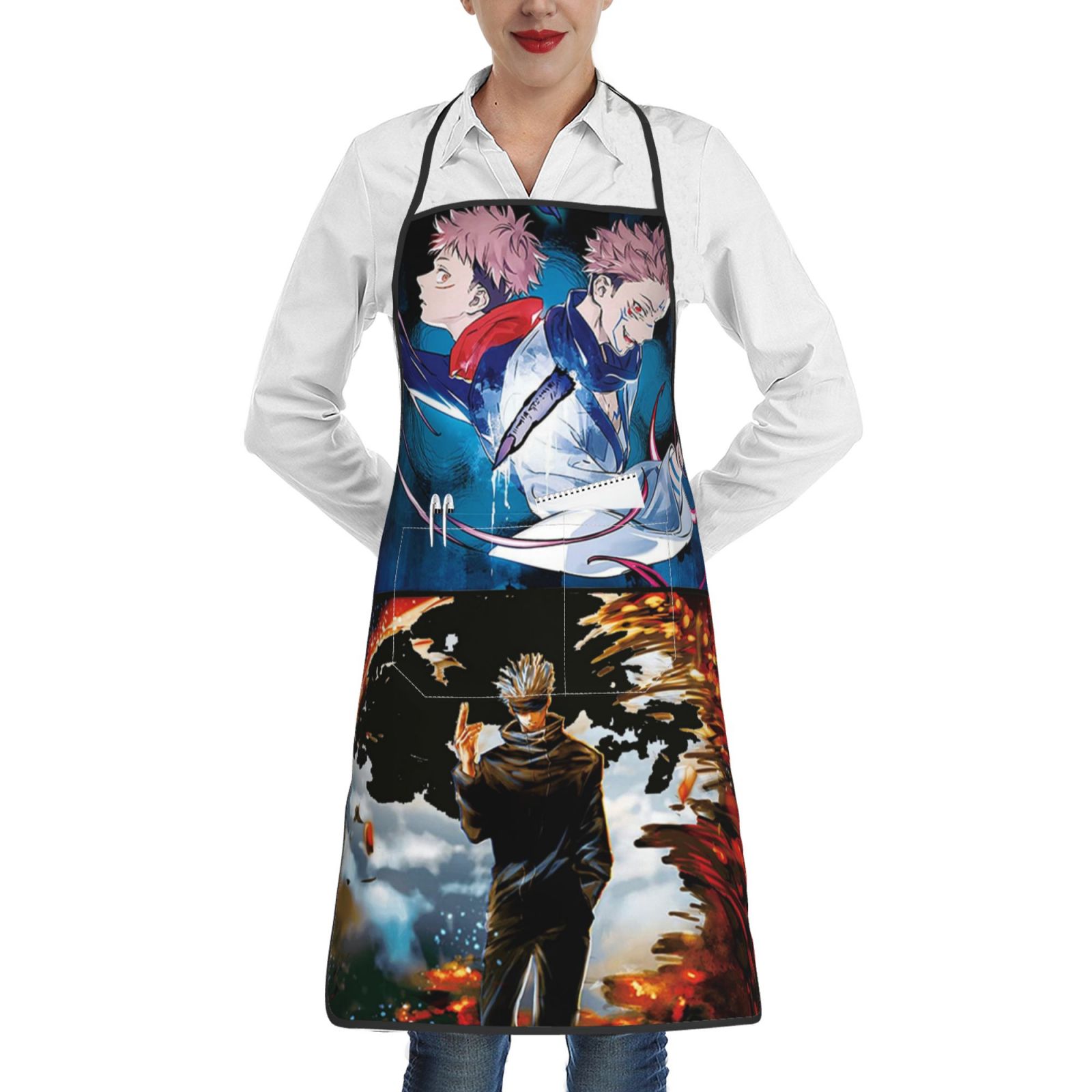 Jujutsu Kaisen Anime Waterproof Apron Home Decor Kitchen Fashion Apron ...