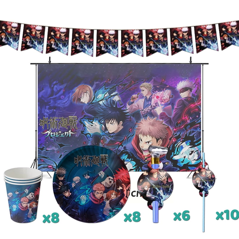 Jujutsu Kaisen Birthday Party Decorations Theme Supplys Banner Cups ...