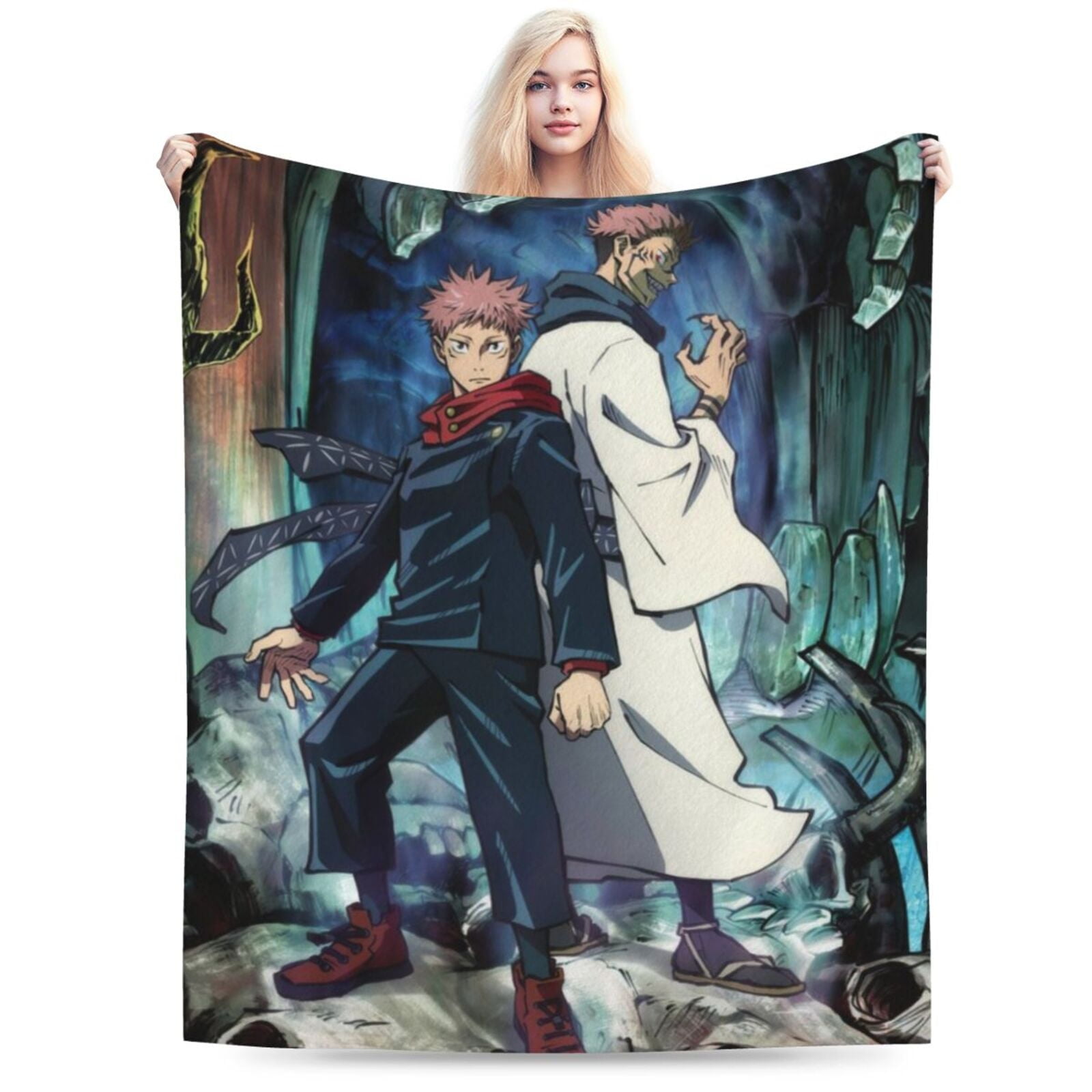 Jujutsu Kaisen Blanket, Super Soft Throw Blanket for Bed Couch Sofa, Cozy Plush Flannel Bed ...