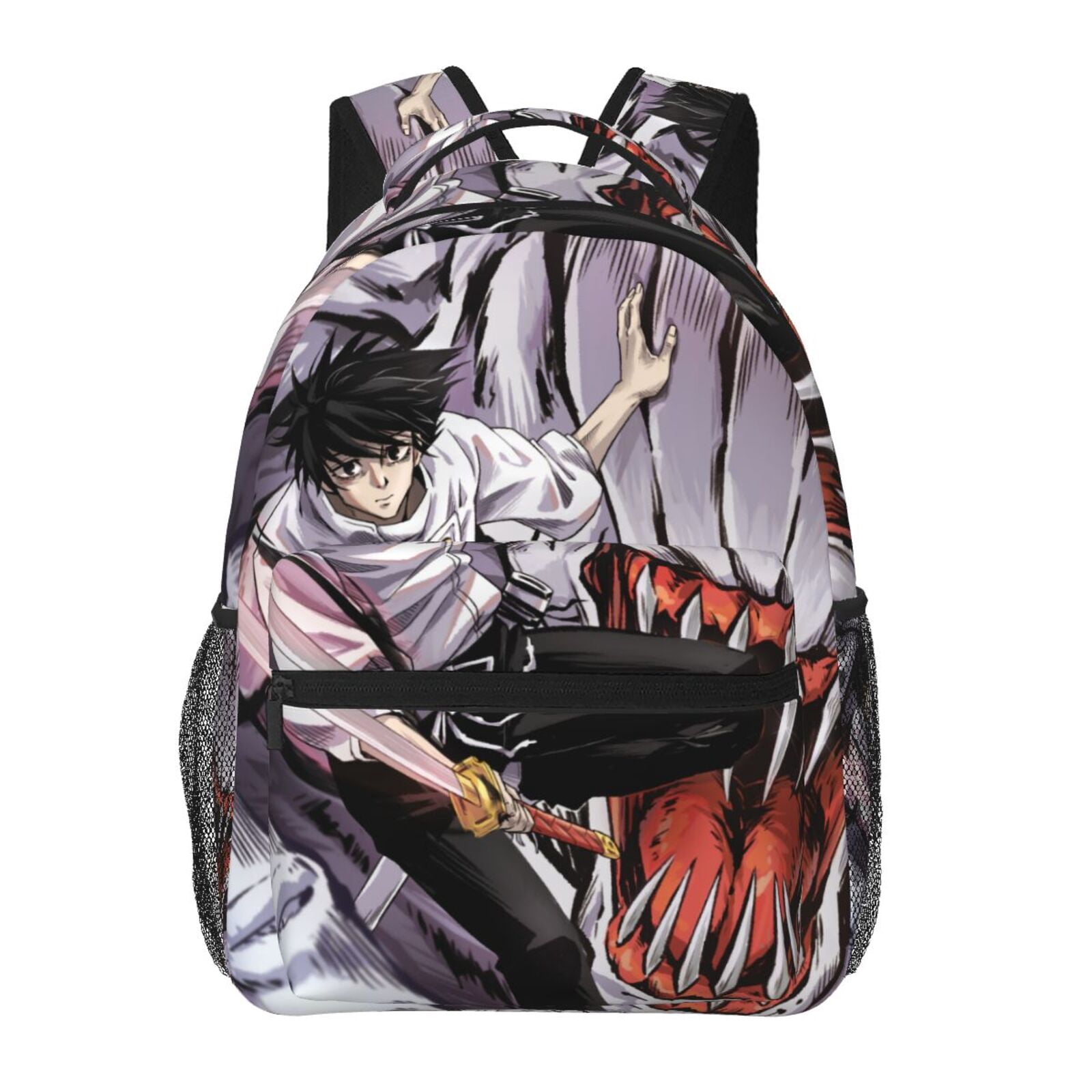 Jujutsu Kaisen Cartoon Adjustable Laptop Backpack School Student Book ...