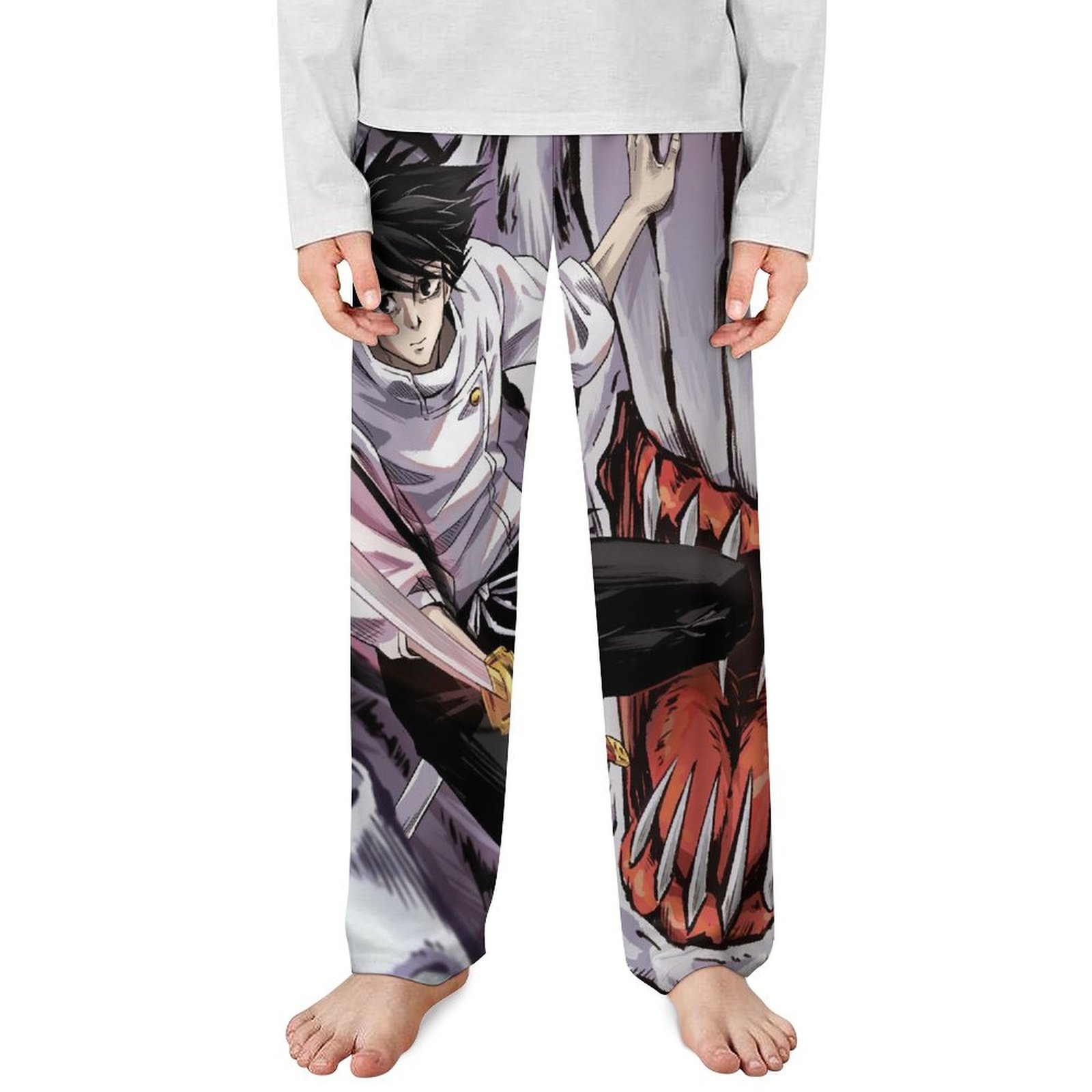 Jujutsu Kaisen Cartoon Comfy Pajamas For Kids Cozy Lounge Straight Leg ...