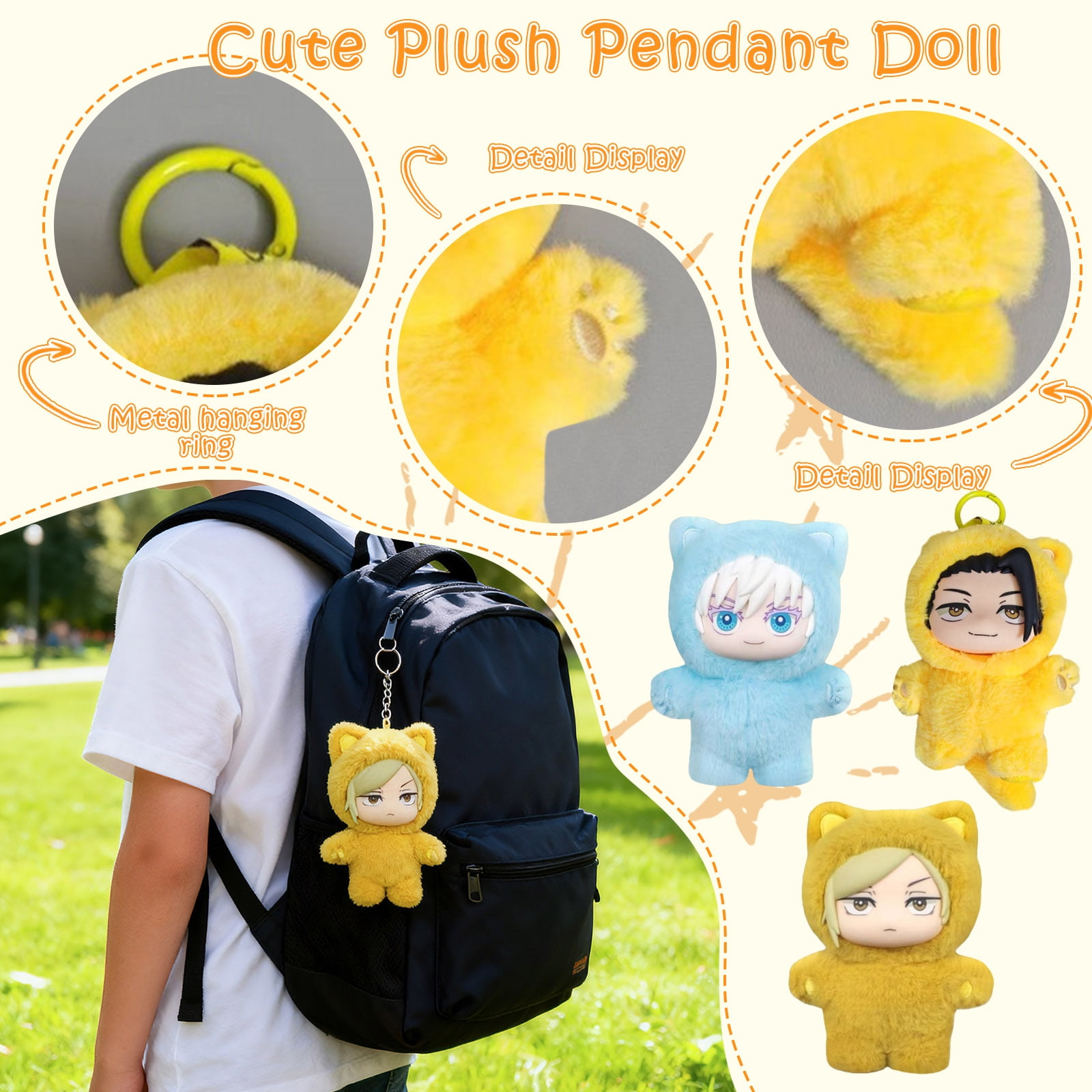 Jujutsu Kaisen Cat Park Party Series Blind Box Plush Pendant - Gojo ...