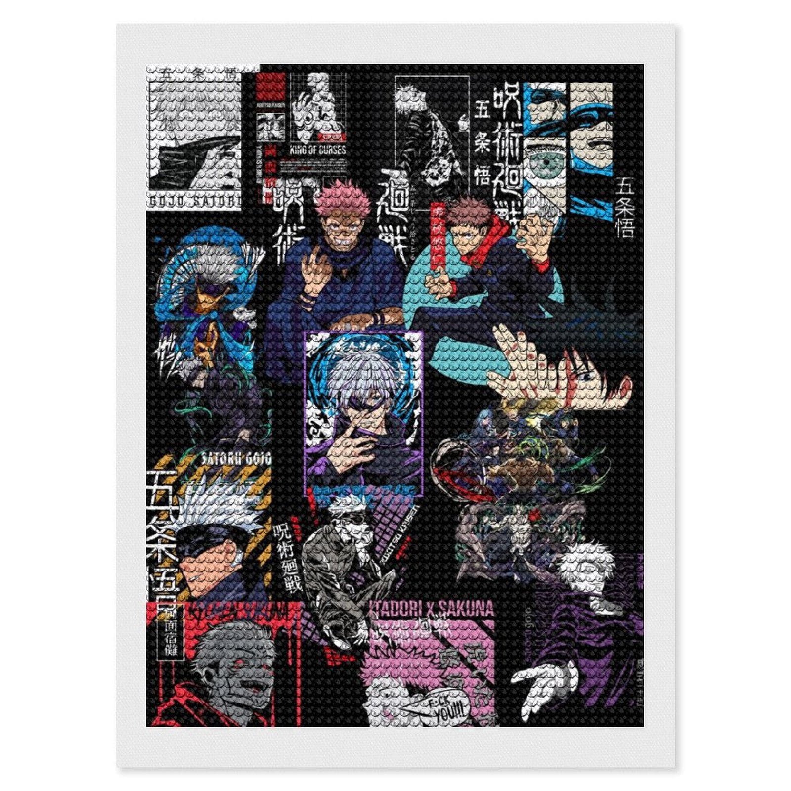 Jujutsu Kaisen Diamond Art Kits, 5D Diamond Art for Home Wall Art Decor ...
