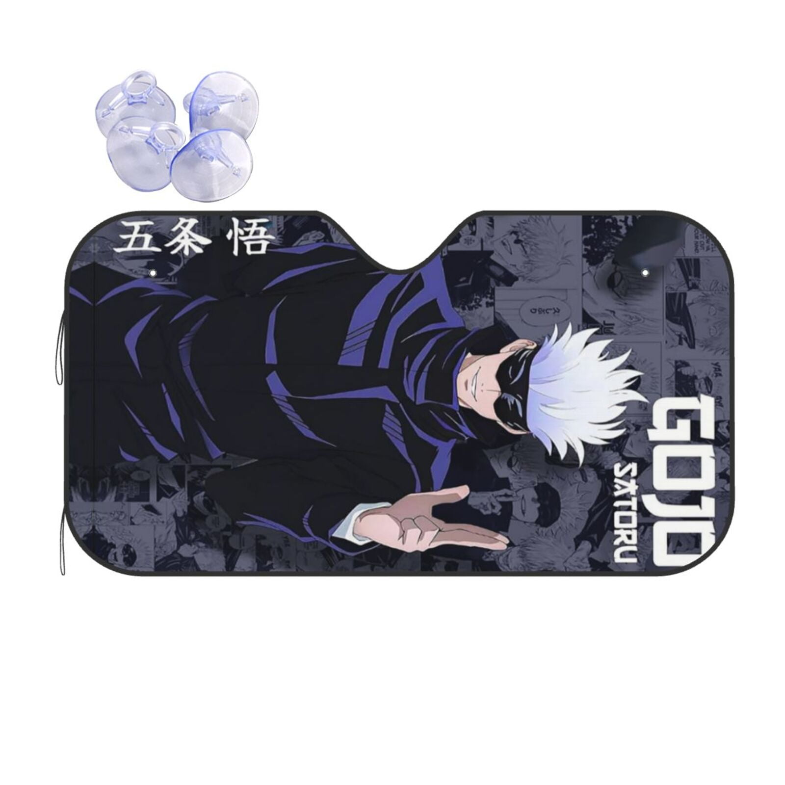 Jujutsu Kaisen Funny Gojo Satoru Car Sunshade Windshield Automotive Sun ...