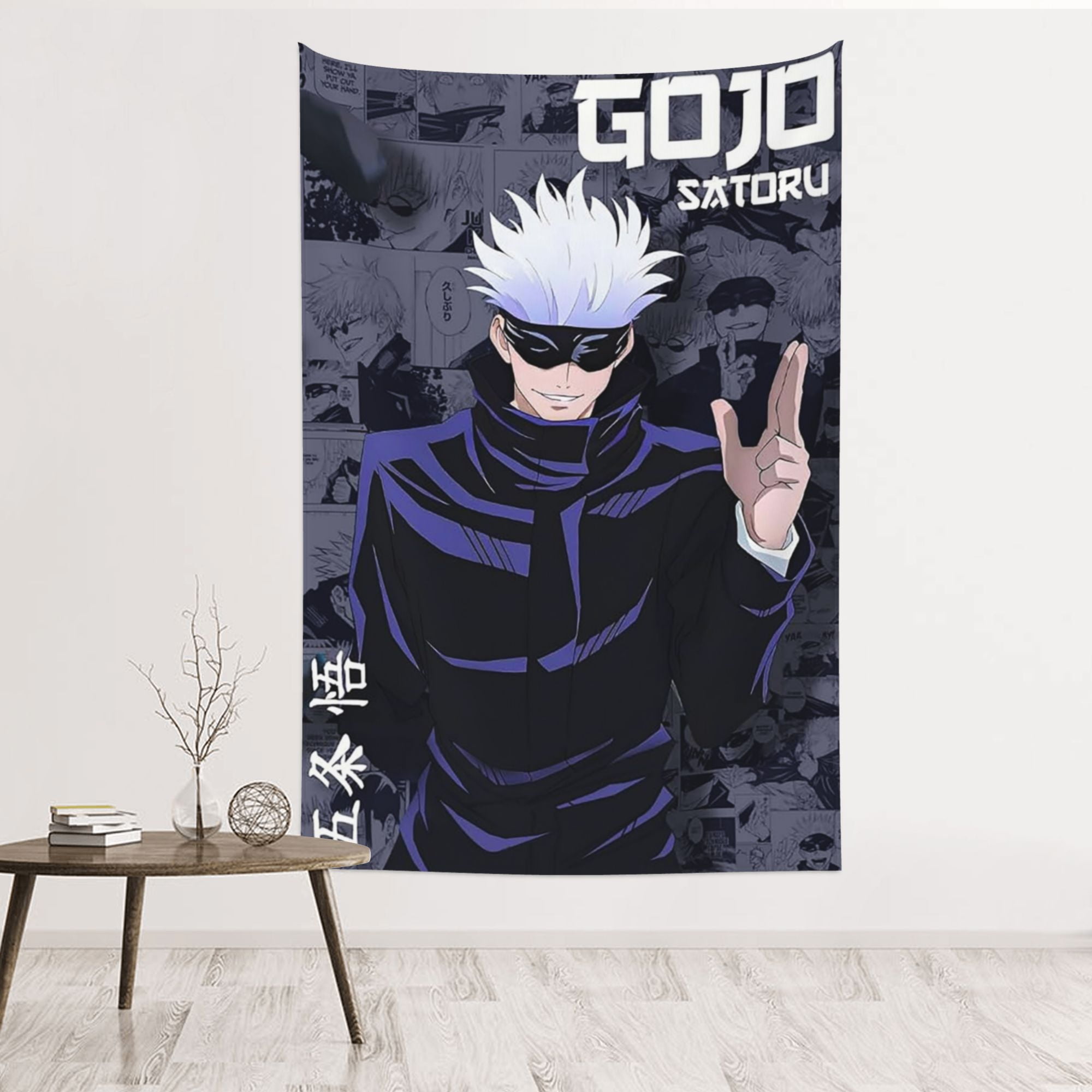 Jujutsu Kaisen Funny Gojo Satoru Tapestry Wall Hanging Aesthetic ...