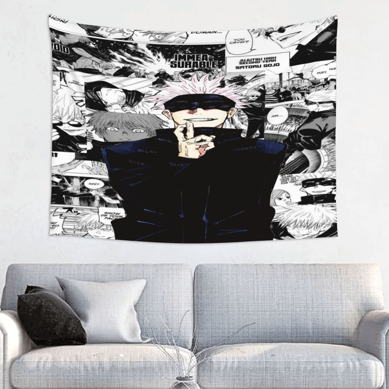 Jujutsu Kaisen Gojo Art Tapestry Wall Art Poster Tapestry Gifts Bedroom ...