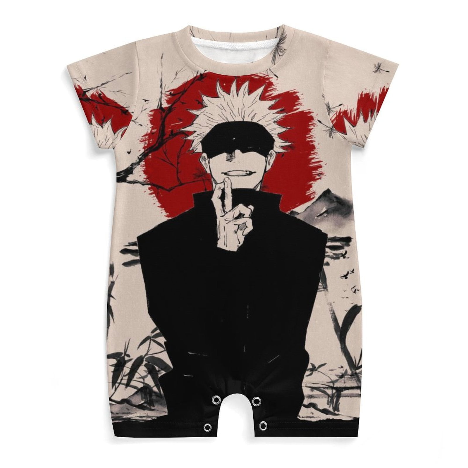 Jujutsu Kaisen Gojo Baby Neutral Oversized T Shirt Romper Shorts ...