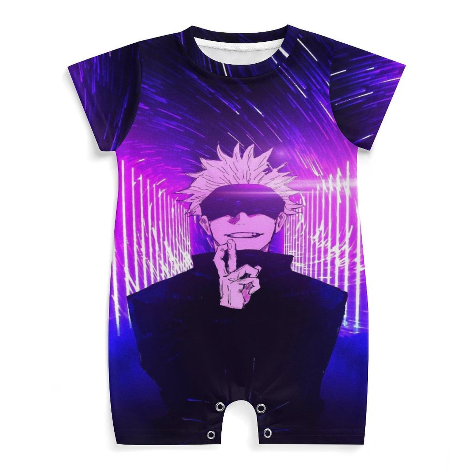 Jujutsu Kaisen Gojo Baby Neutral Oversized T Shirt Romper Shorts ...
