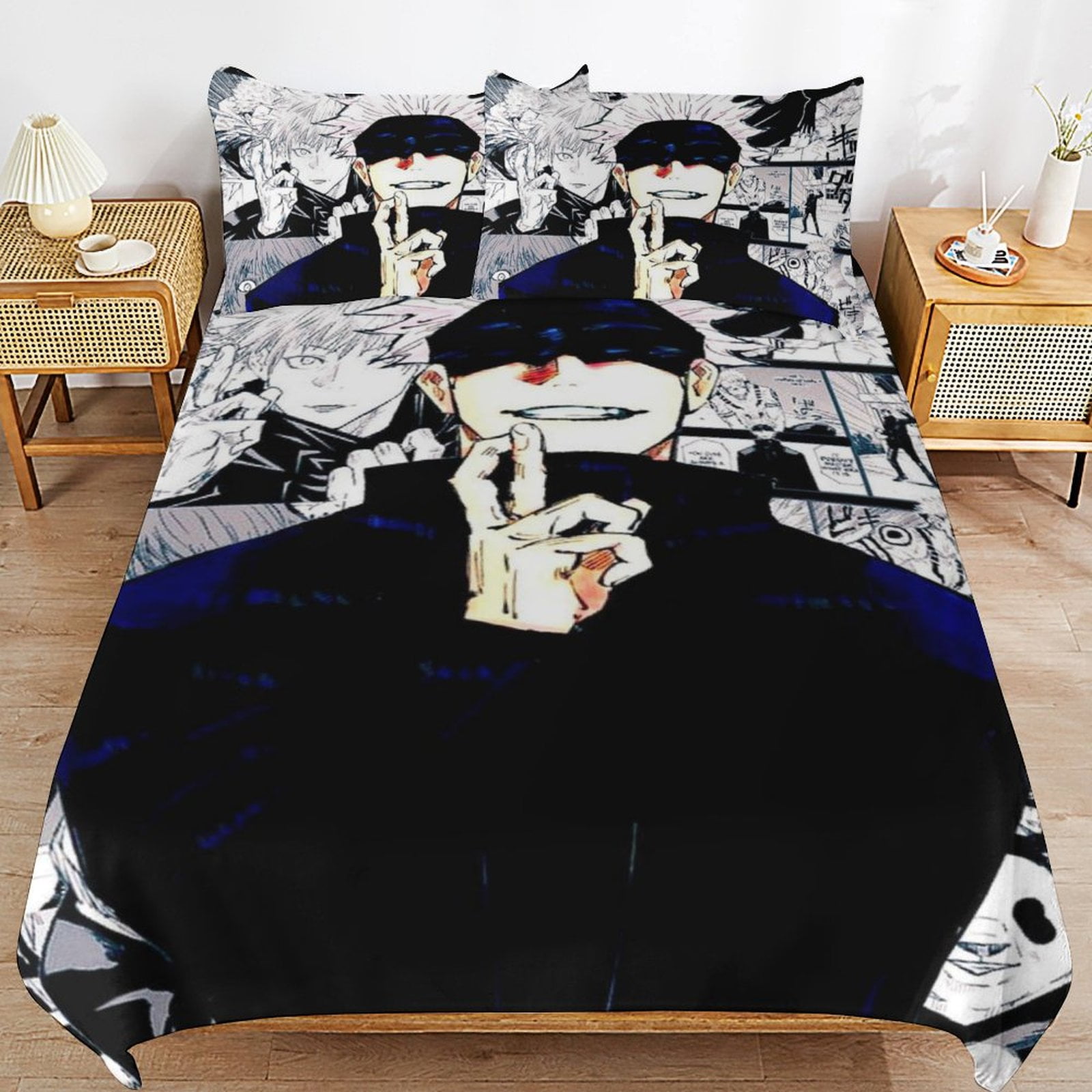 Jujutsu Kaisen Gojo Bedding Set Duvet Cover Comfortable and Lightweight ...