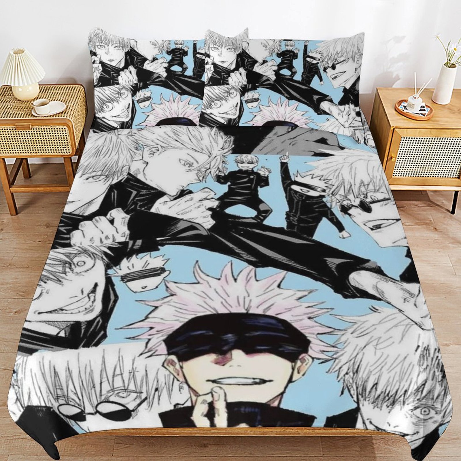 Jujutsu Kaisen Gojo Bedding Set Duvet Cover Comfortable and Lightweight ...