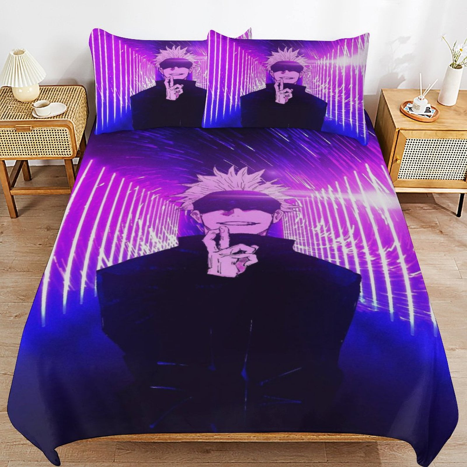 Jujutsu Kaisen Gojo Bedding Set Duvet Cover Comfortable and Lightweight ...