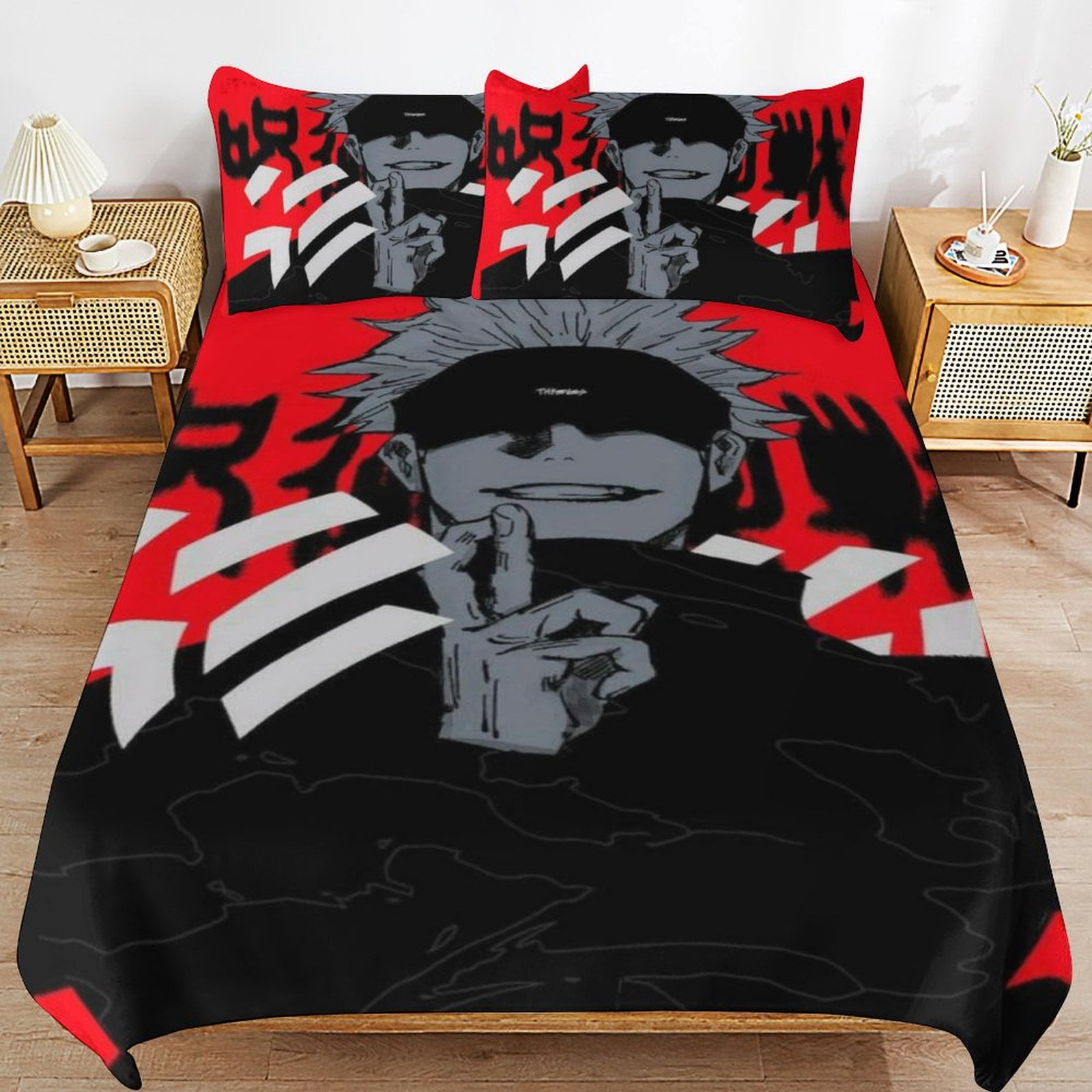 Jujutsu Kaisen Gojo Bedding Set Duvet Cover Comfortable and Lightweight ...