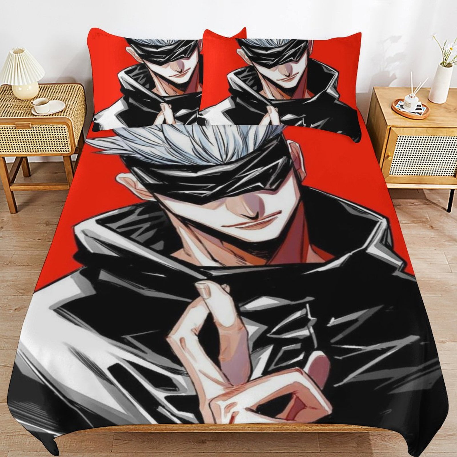 Jujutsu Kaisen Gojo Bedding Set Duvet Cover Comfortable and Lightweight ...