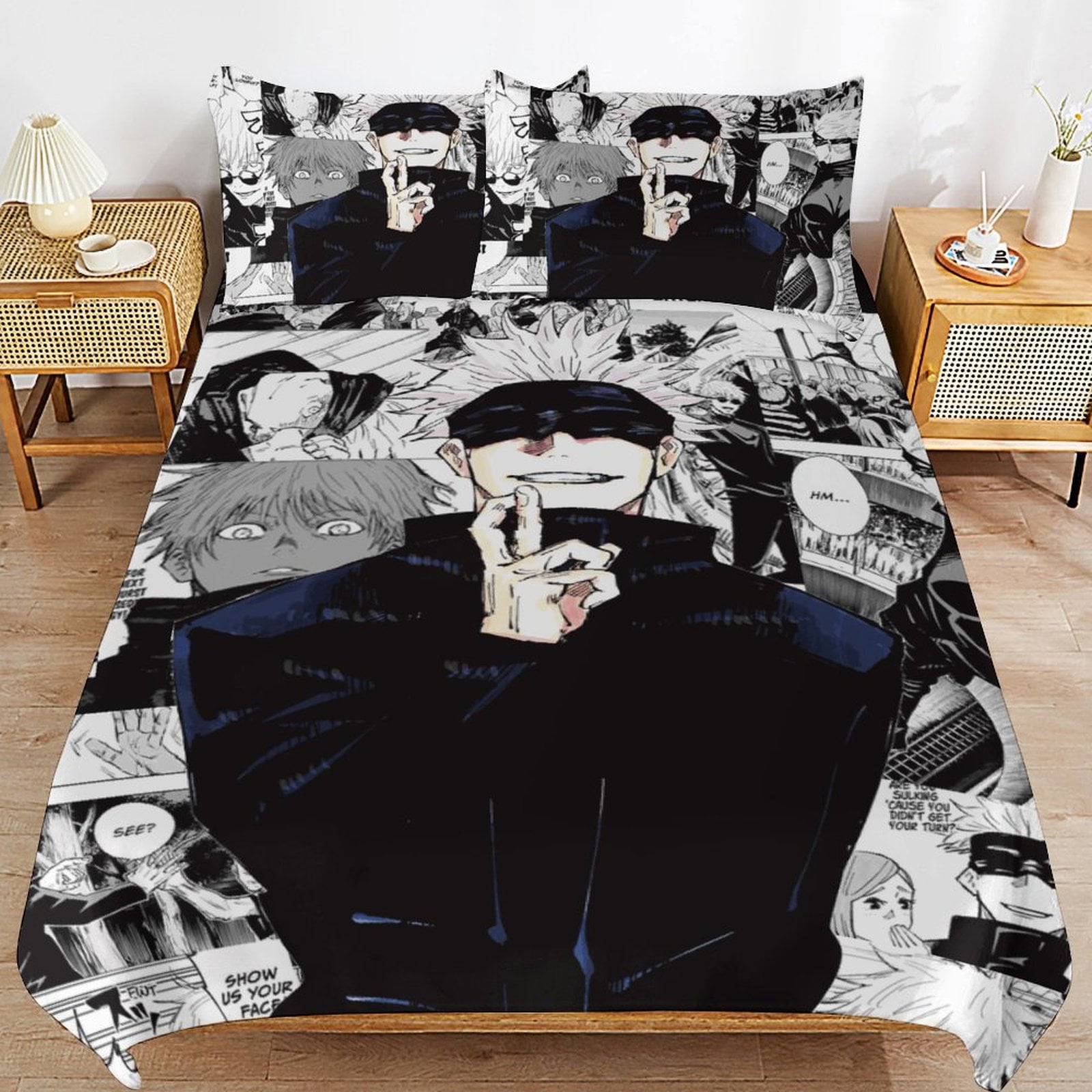 Jujutsu Kaisen Gojo Bedding Set Duvet Cover Comfortable and Lightweight ...