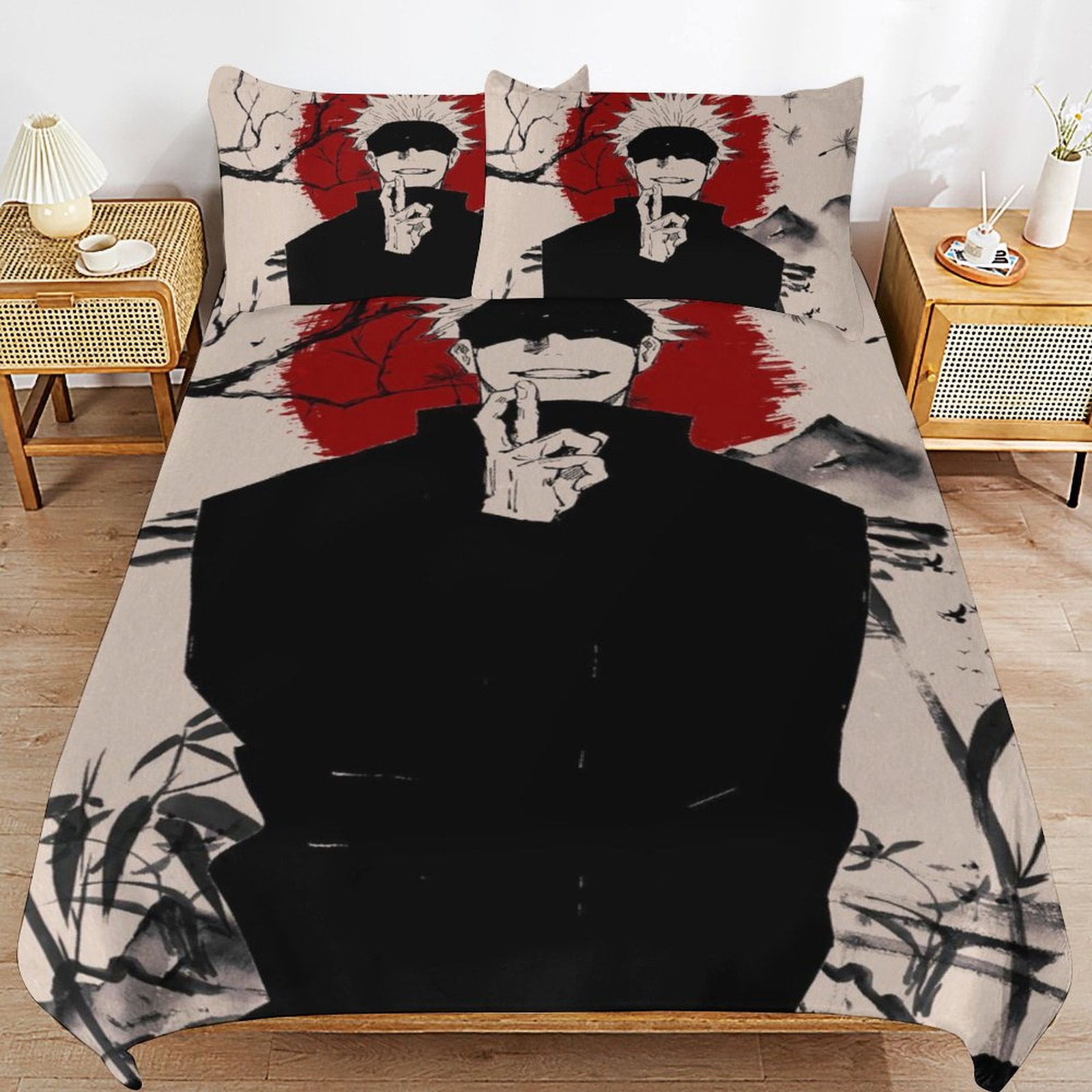 Jujutsu Kaisen Gojo Bedding Set Duvet Cover Comfortable and Lightweight ...