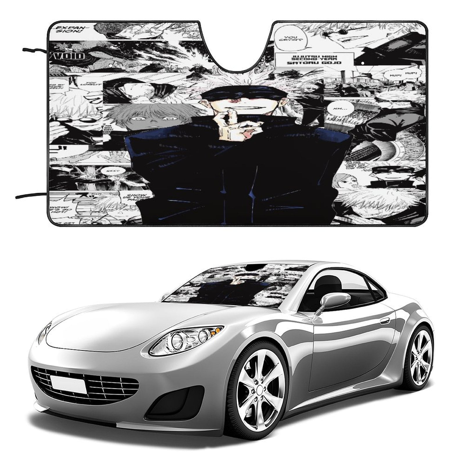 Jujutsu Kaisen Gojo Foldable Car Windshield Sun Shades Universal Keep ...