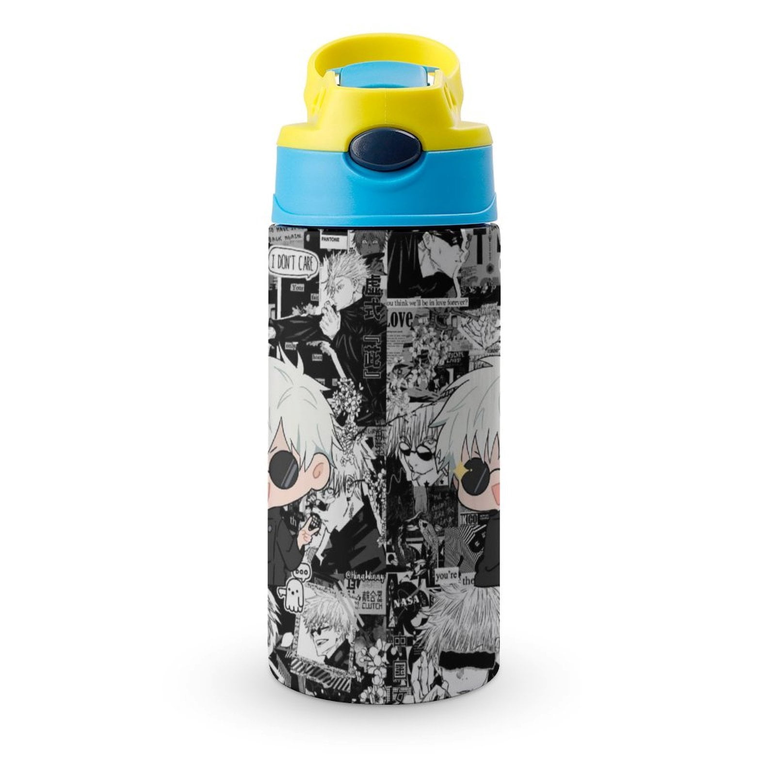 Jujutsu Kaisen Gojo Insulated Stainless Steel Water Bottle with Straw ...