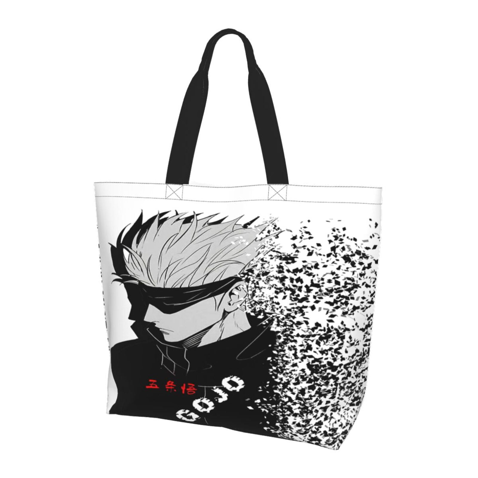 Jujutsu Kaisen Gojo Large Canvas Tote Bag for Gym Beach Travel Reusable ...