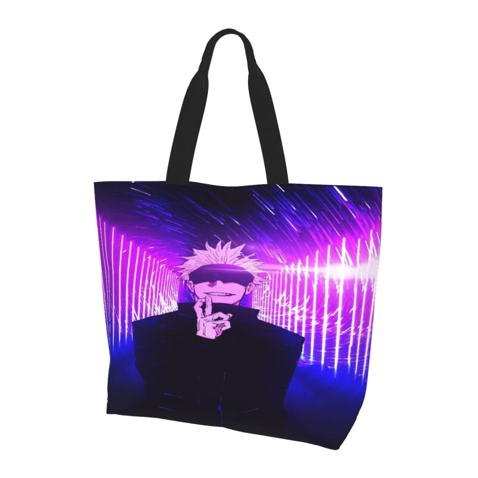 Jujutsu Kaisen Gojo Large Canvas Tote Bag for Gym Beach Travel Reusable ...