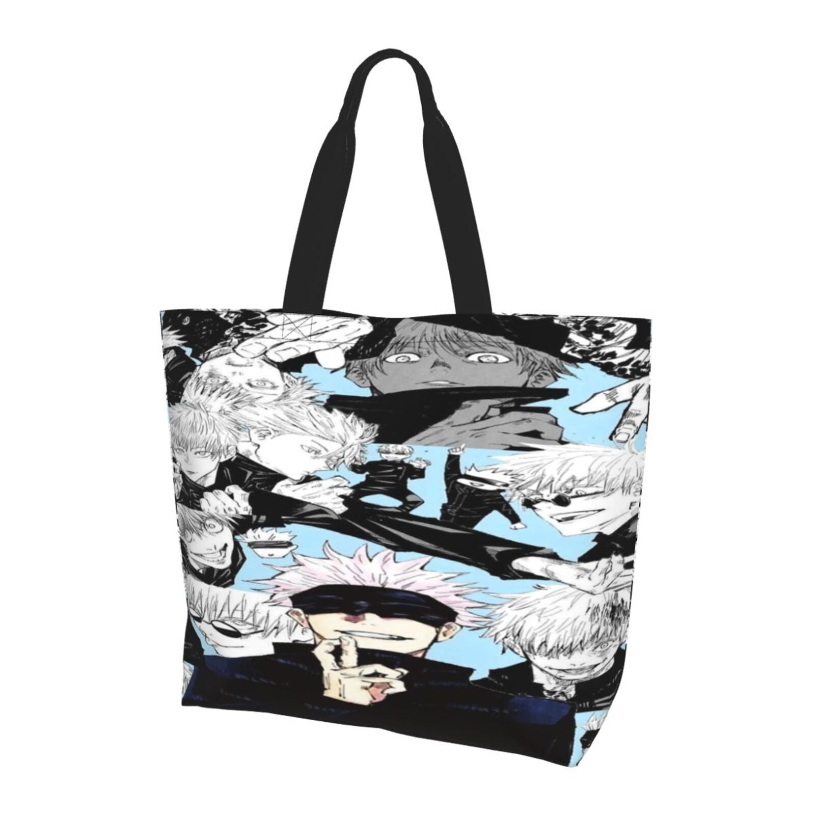 Jujutsu Kaisen Gojo Large Canvas Tote Bag for Gym Beach Travel Reusable ...