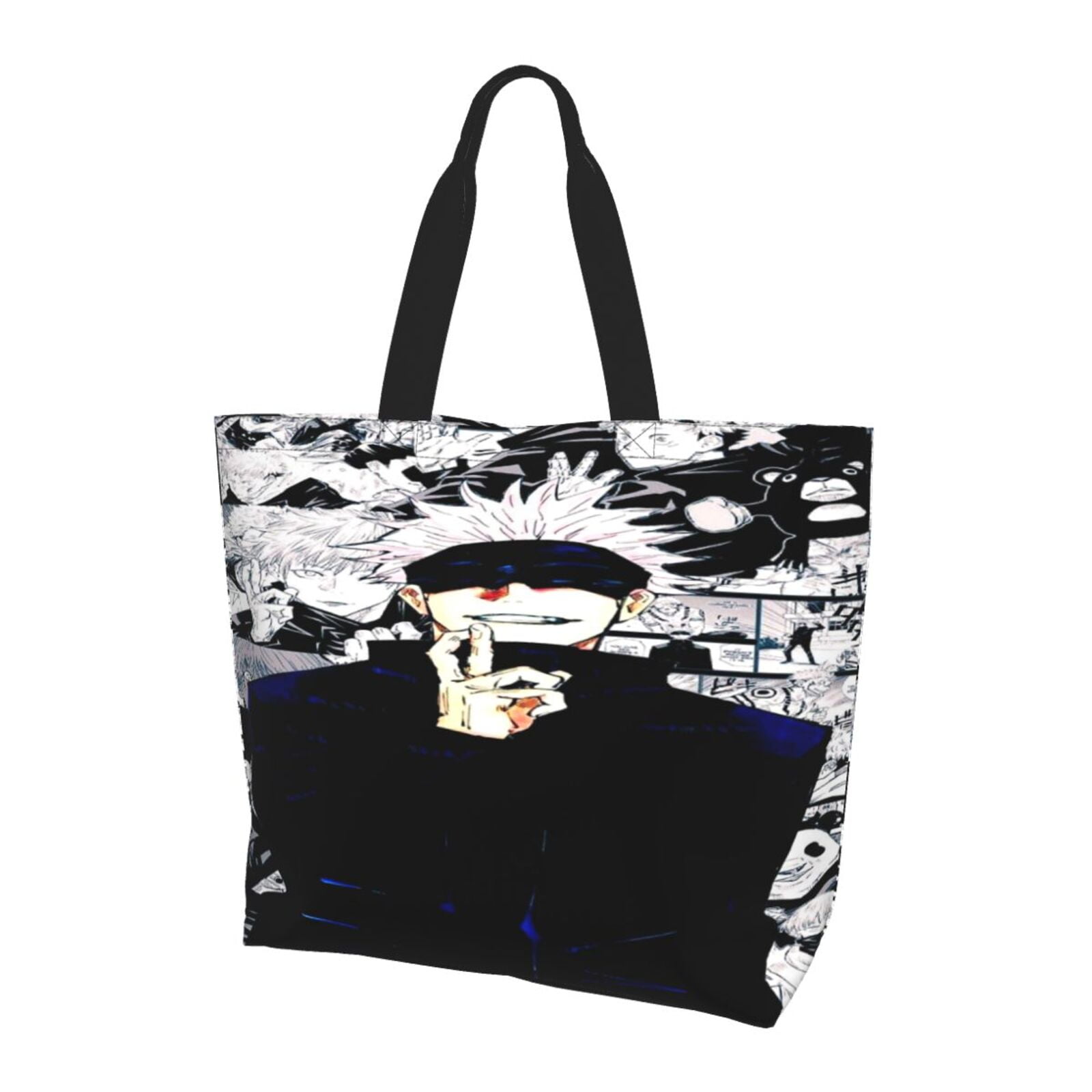 Jujutsu Kaisen Gojo Large Canvas Tote Bag for Gym Beach Travel Reusable ...