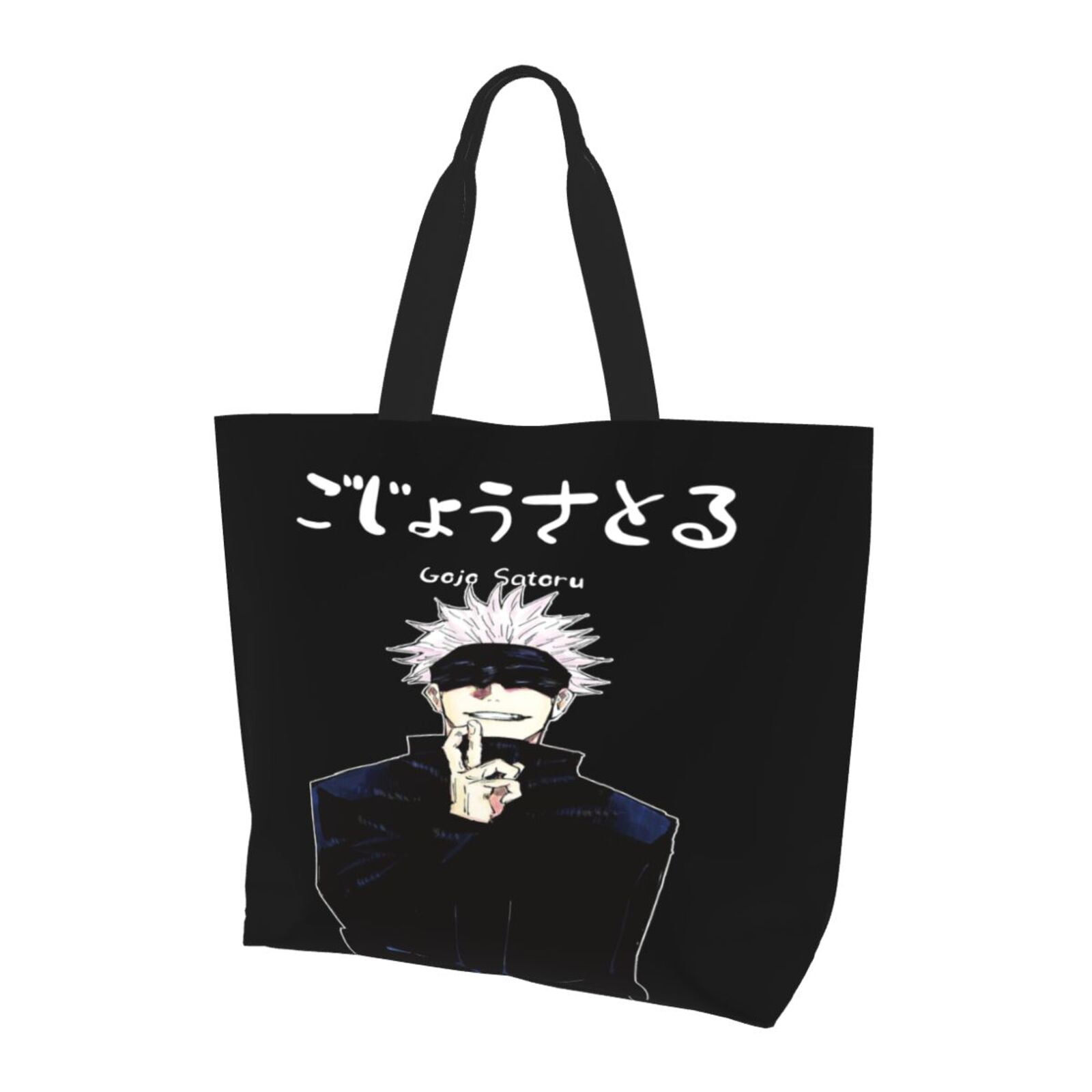 Jujutsu Kaisen Gojo Large Canvas Tote Bag for Gym Beach Travel Reusable ...
