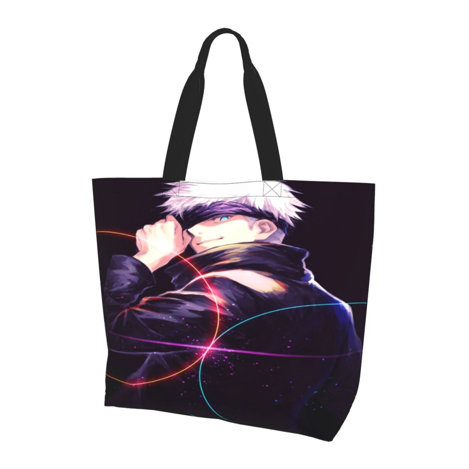 Jujutsu Kaisen Gojo Large Canvas Tote Bag for Gym Beach Travel Reusable ...