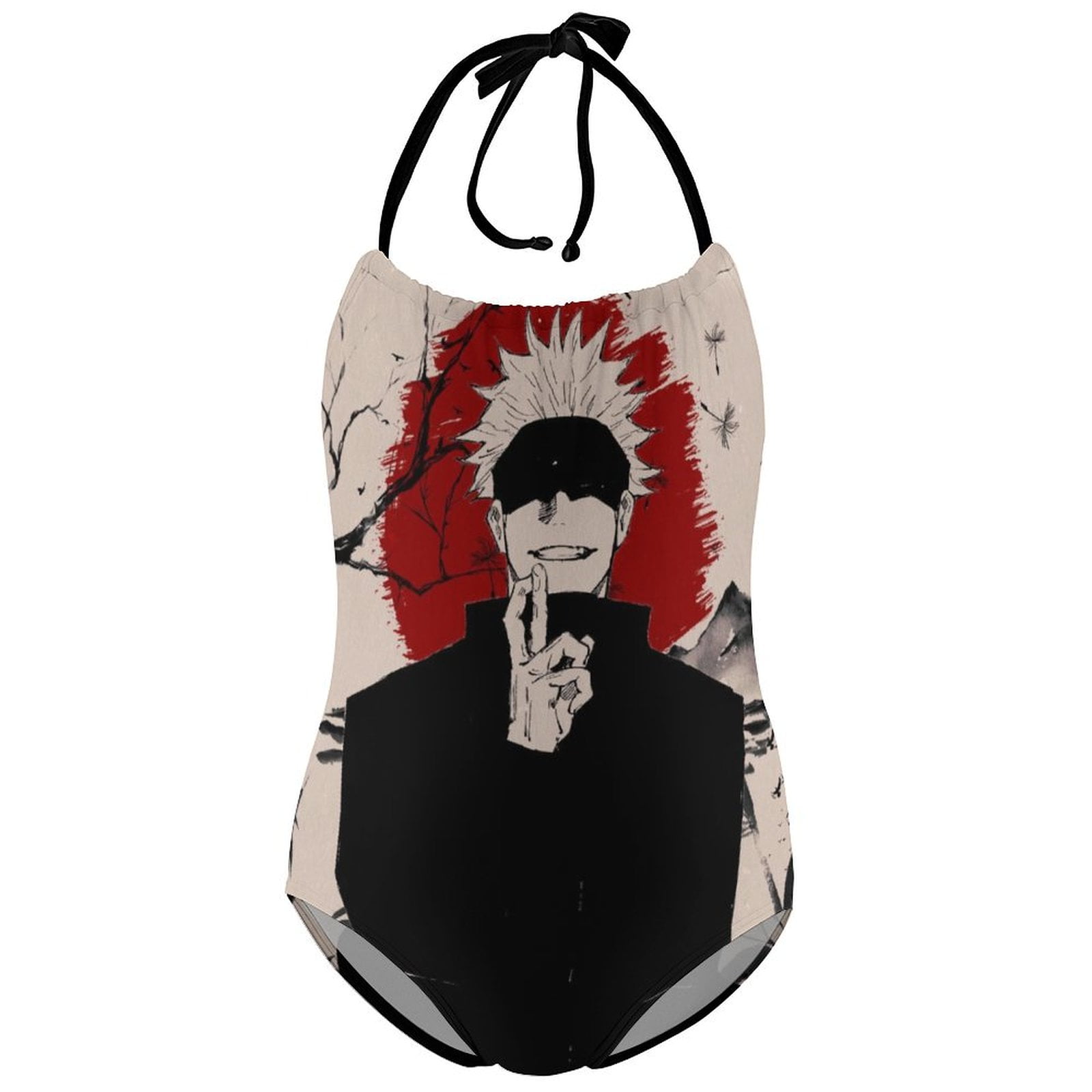 Jujutsu Kaisen Gojo One Piece Swimwear Halter Swimsuits For Girls Quick ...