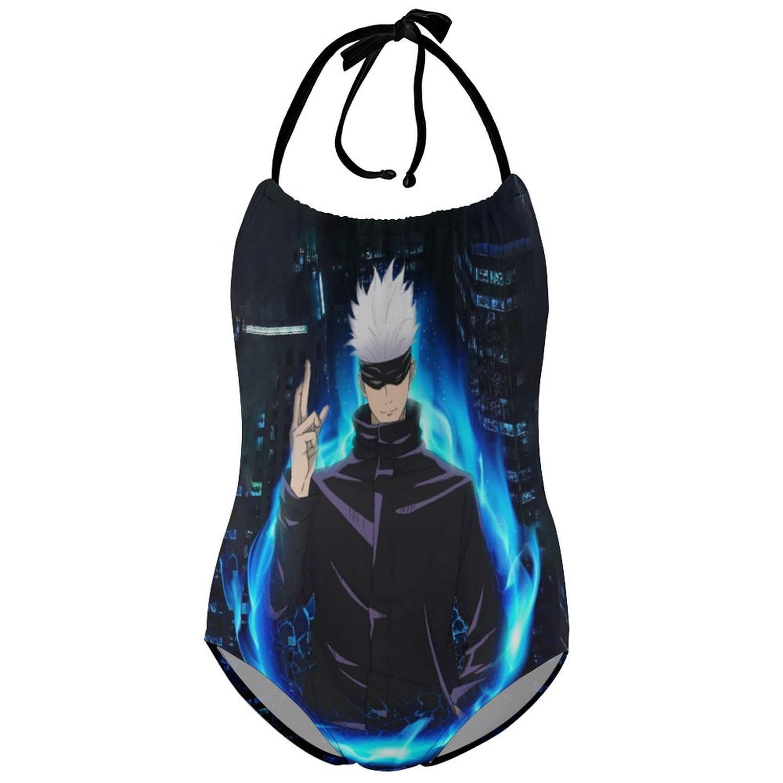 Jujutsu Kaisen Gojo One Piece Swimwear Halter Swimsuits For Girls Quick ...