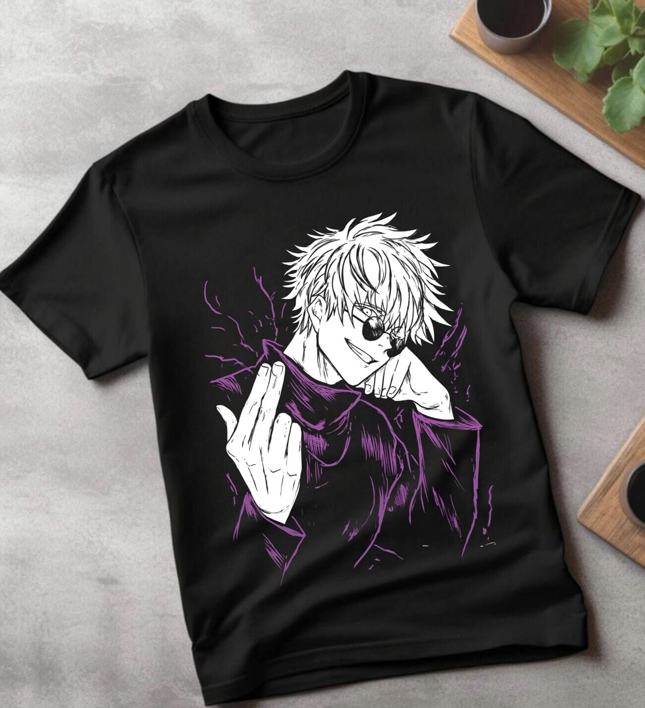 Jujutsu Kaisen Gojo Satoru Black T-Shirt Anime T-Shirt, 2024 t shirt ...