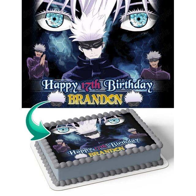 Jujutsu Kaisen Gojo Satoru Anime Party Edible Image Cake Topper ...