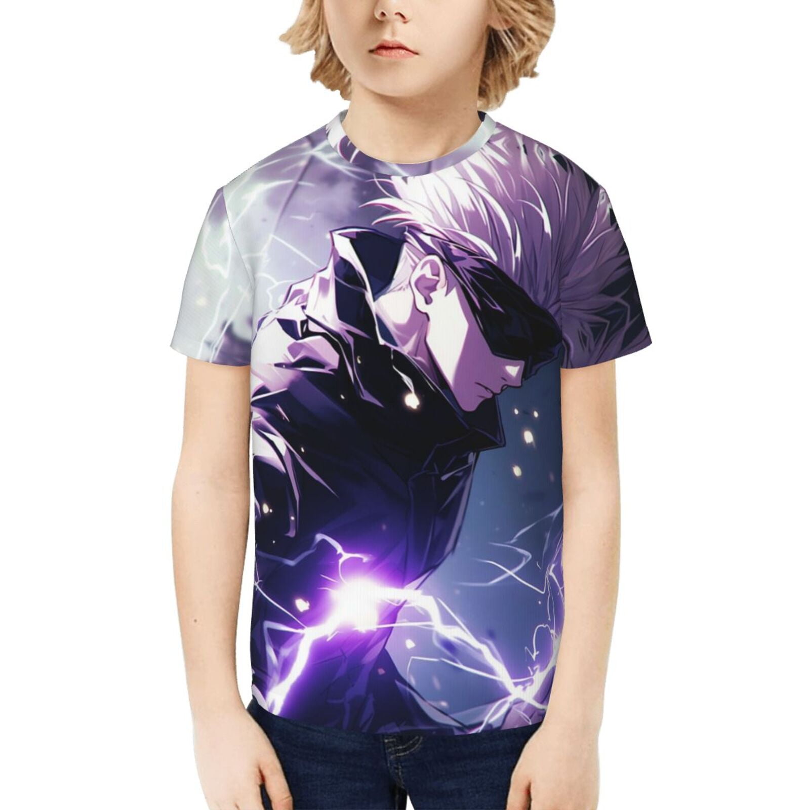 Jujutsu Kaisen Gojo Satoru Teenage T-Shirt Kids Shirts Summer Round Neck Short Sleeve Tees Boys ...
