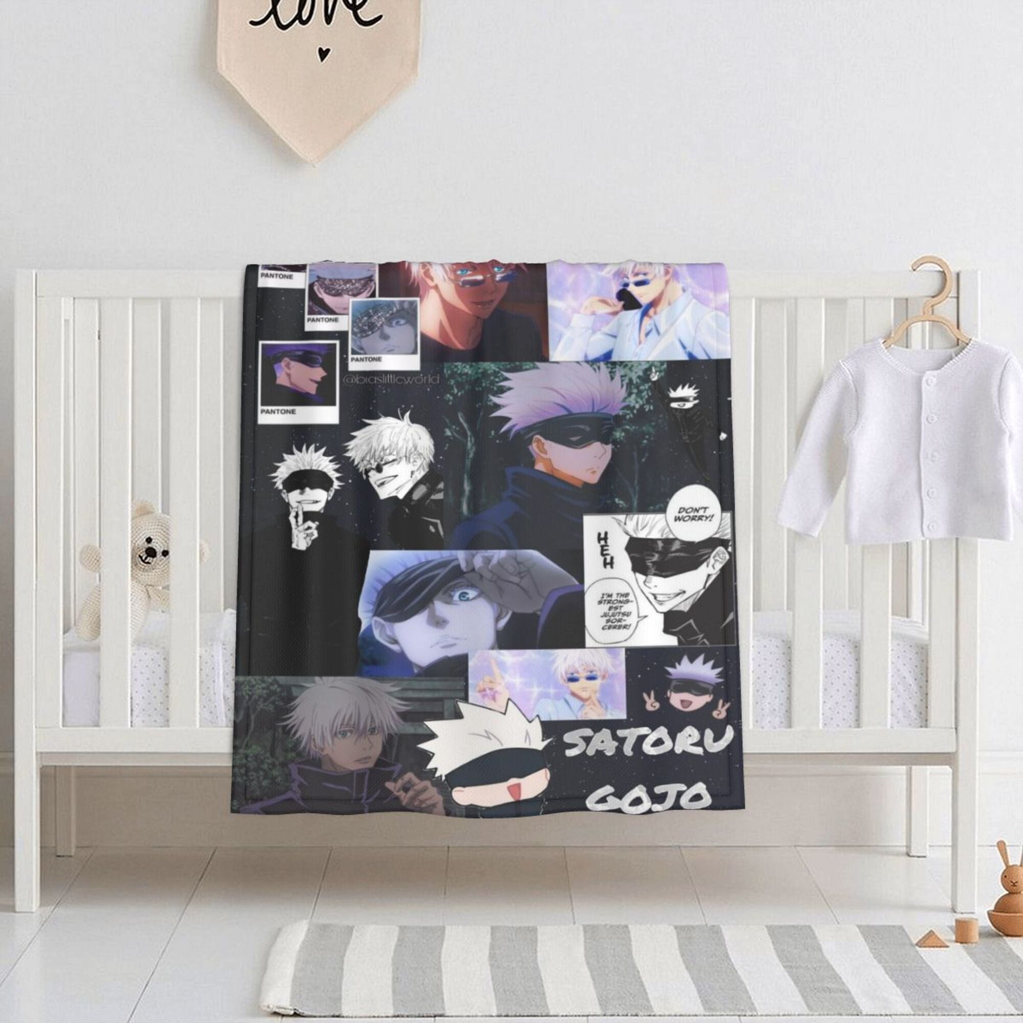 Jujutsu Kaisen Gojo Satoru Throw Blanket Super Soft Baby Blankets Decor ...