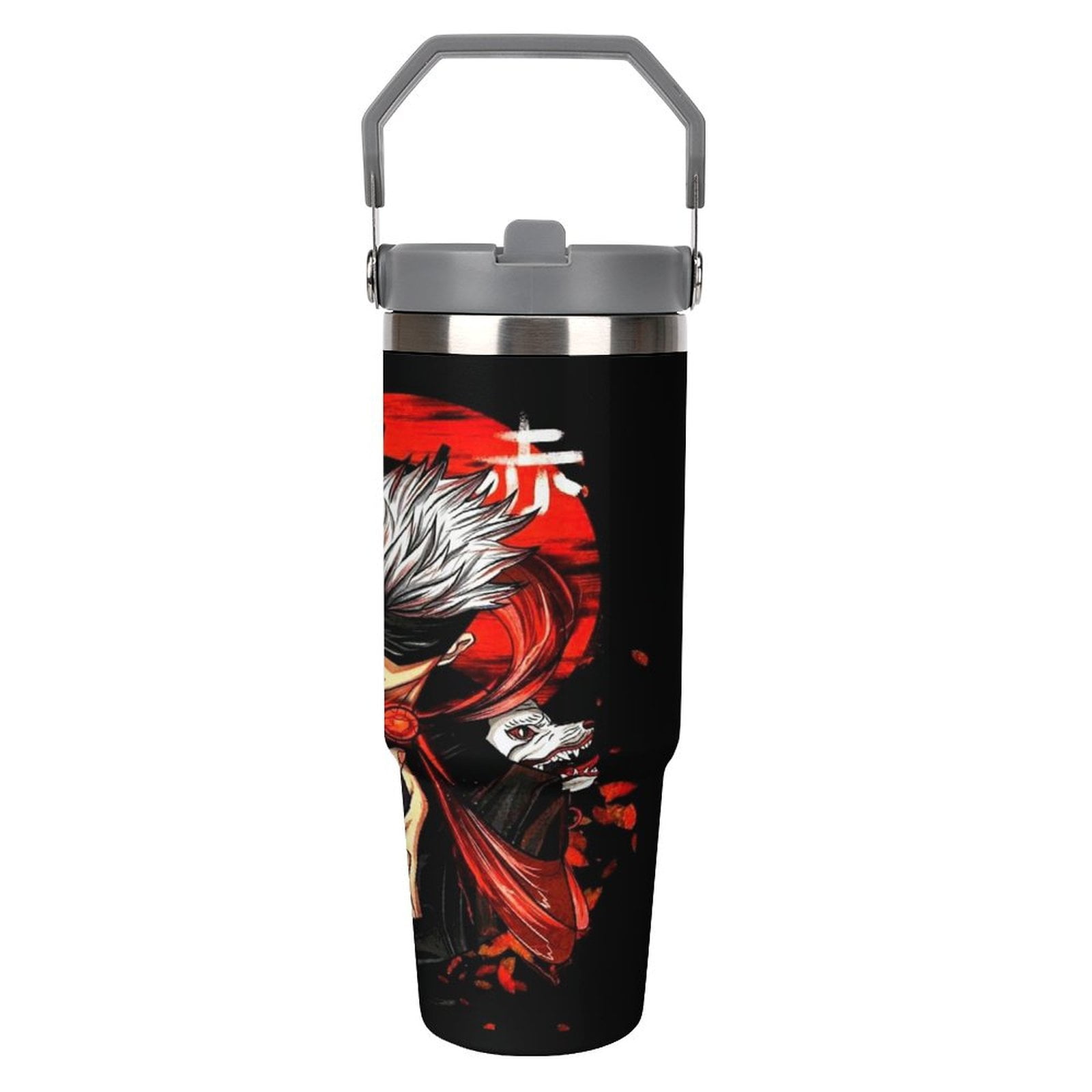 Jujutsu Kaisen Gojo Tumbler with Lid Straw Top Handle 30oz Leakproof ...