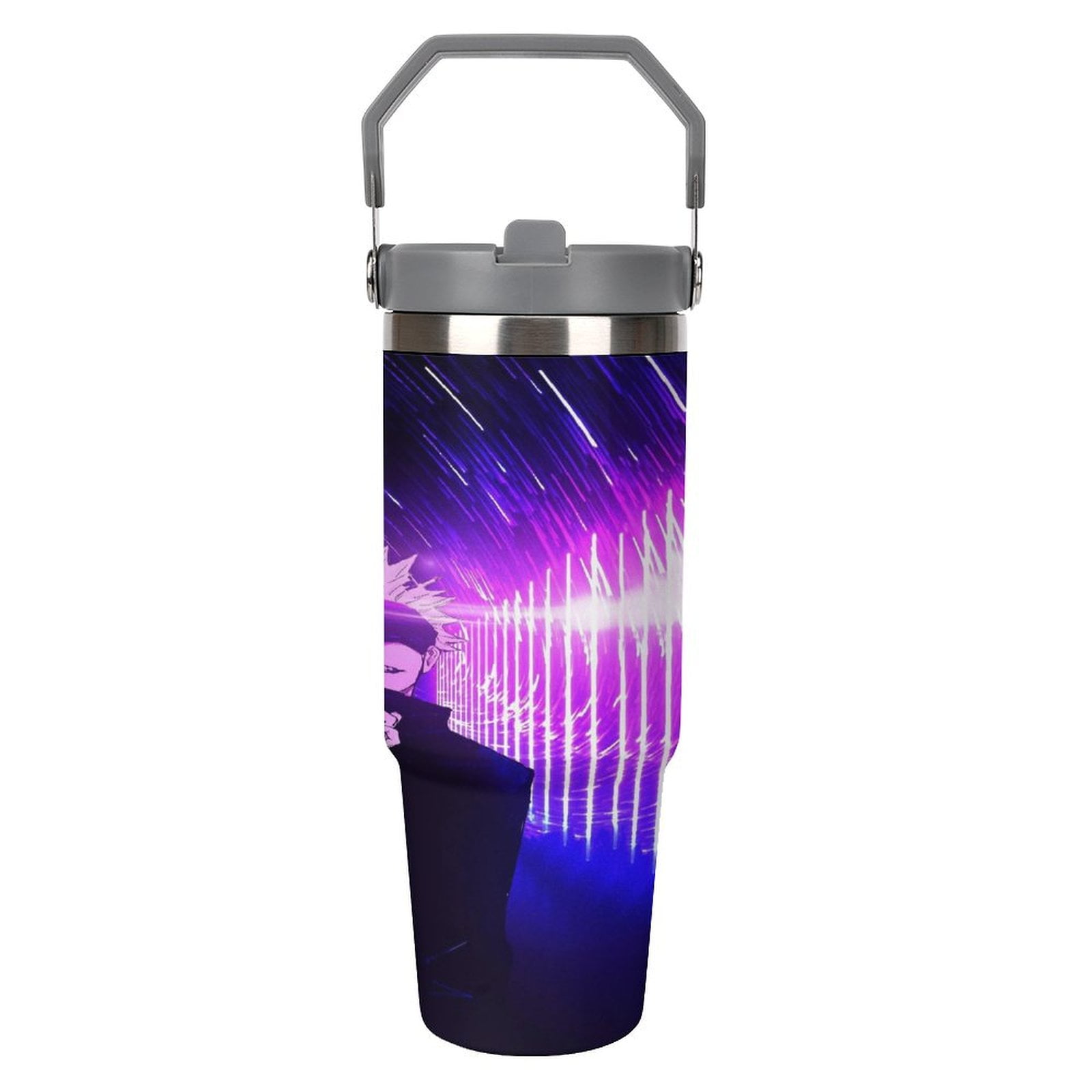 Jujutsu Kaisen Gojo Tumbler with Lid Straw Top Handle 30oz Leakproof ...