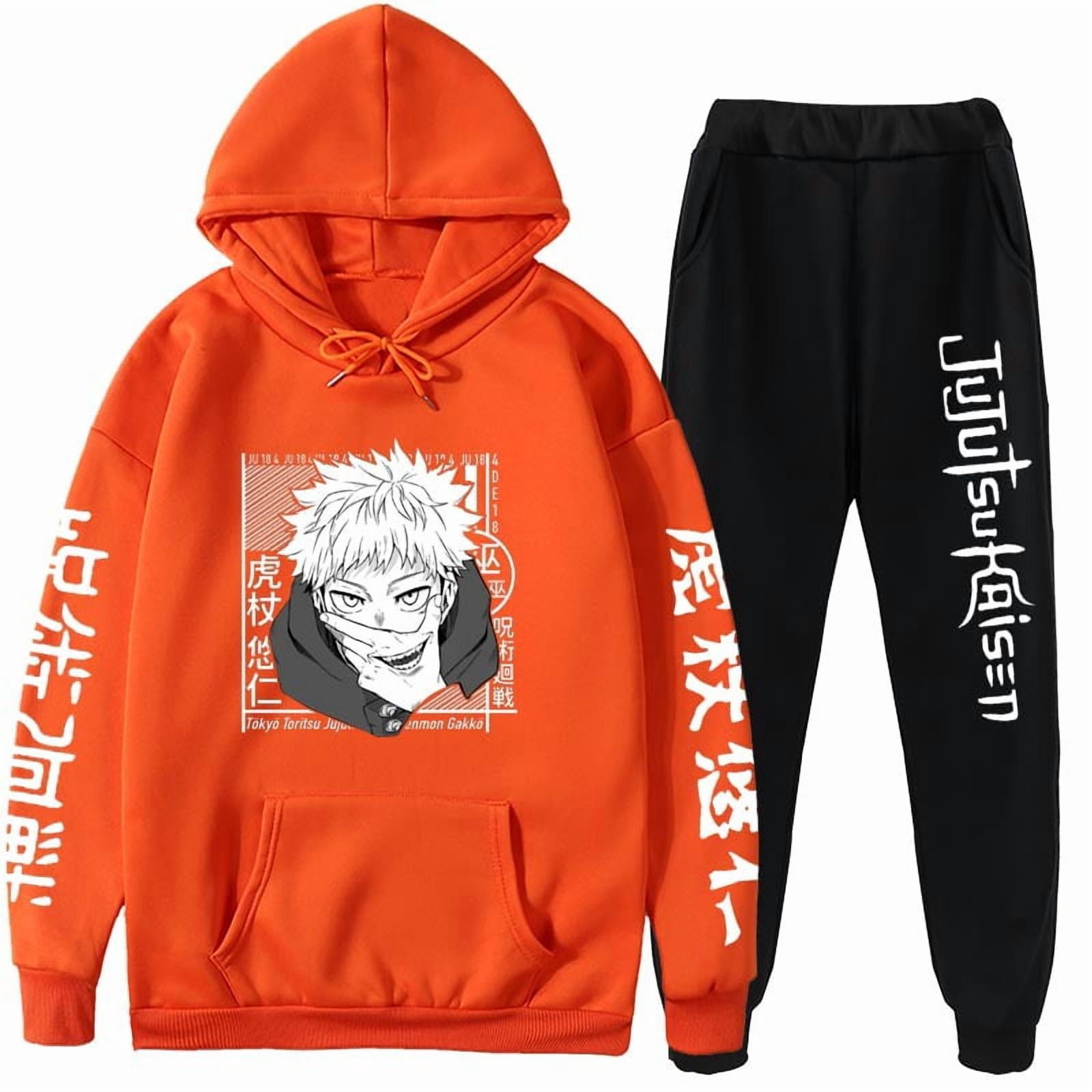 Jujutsu Kaisen Hoodie and Sweatpants Set -Anime Print Pullover ...